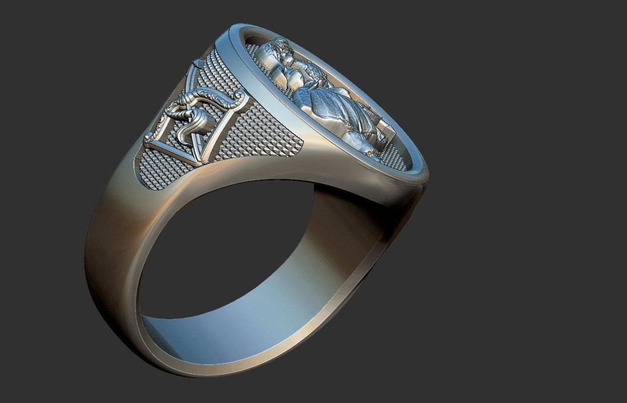 Orixa Oxossi Ring 3D model 3D printable | CGTrader