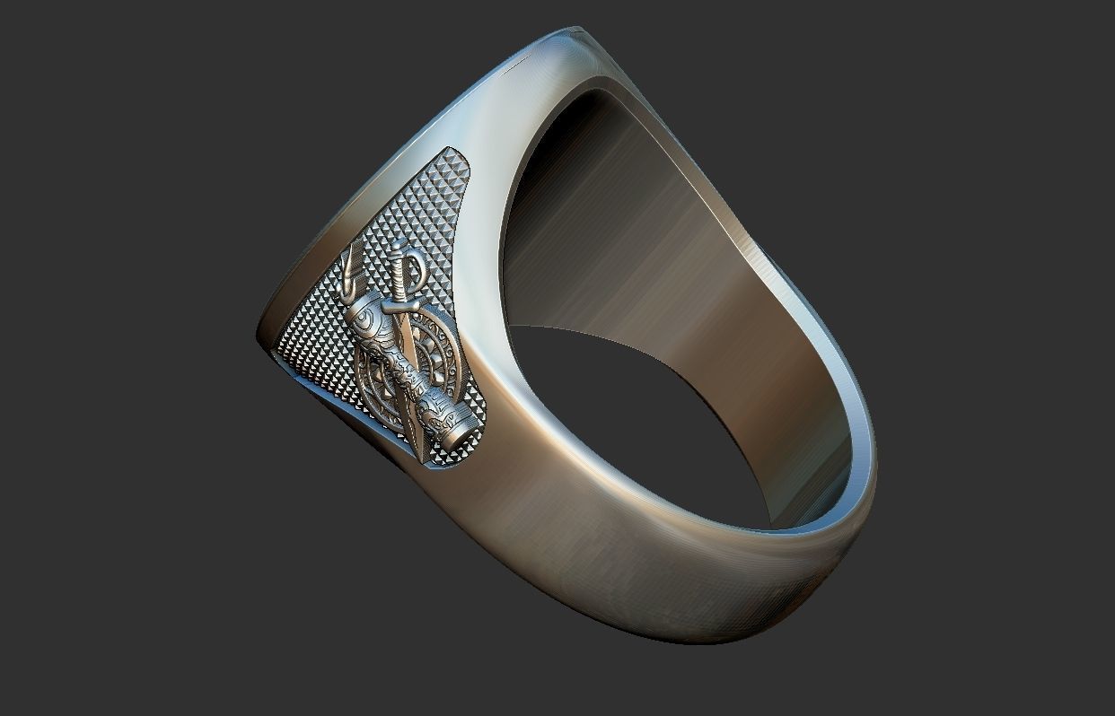 Orixa Oxossi Ring 3D model 3D printable | CGTrader