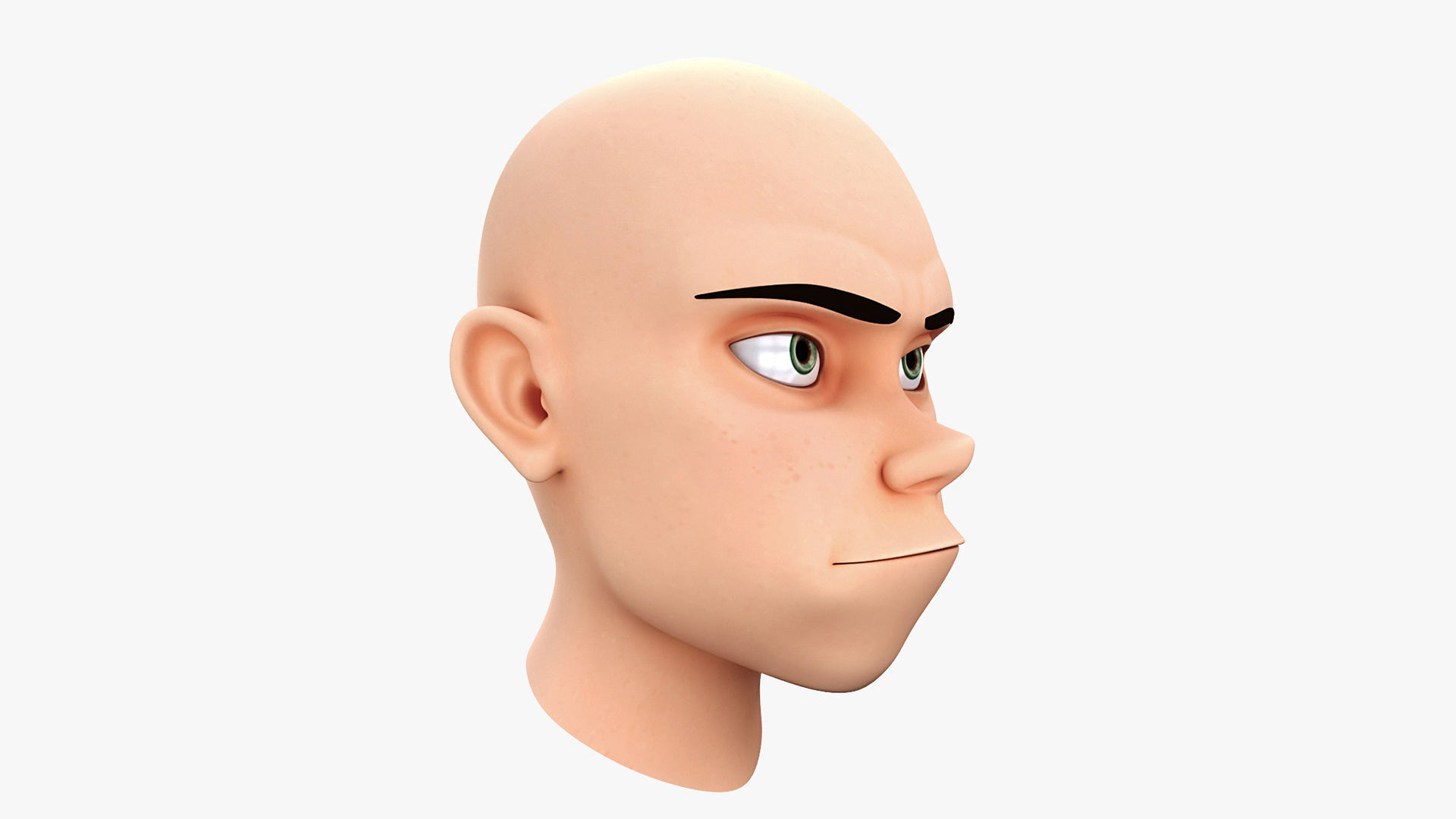 Anime Cartoon Head 3D model | CGTrader