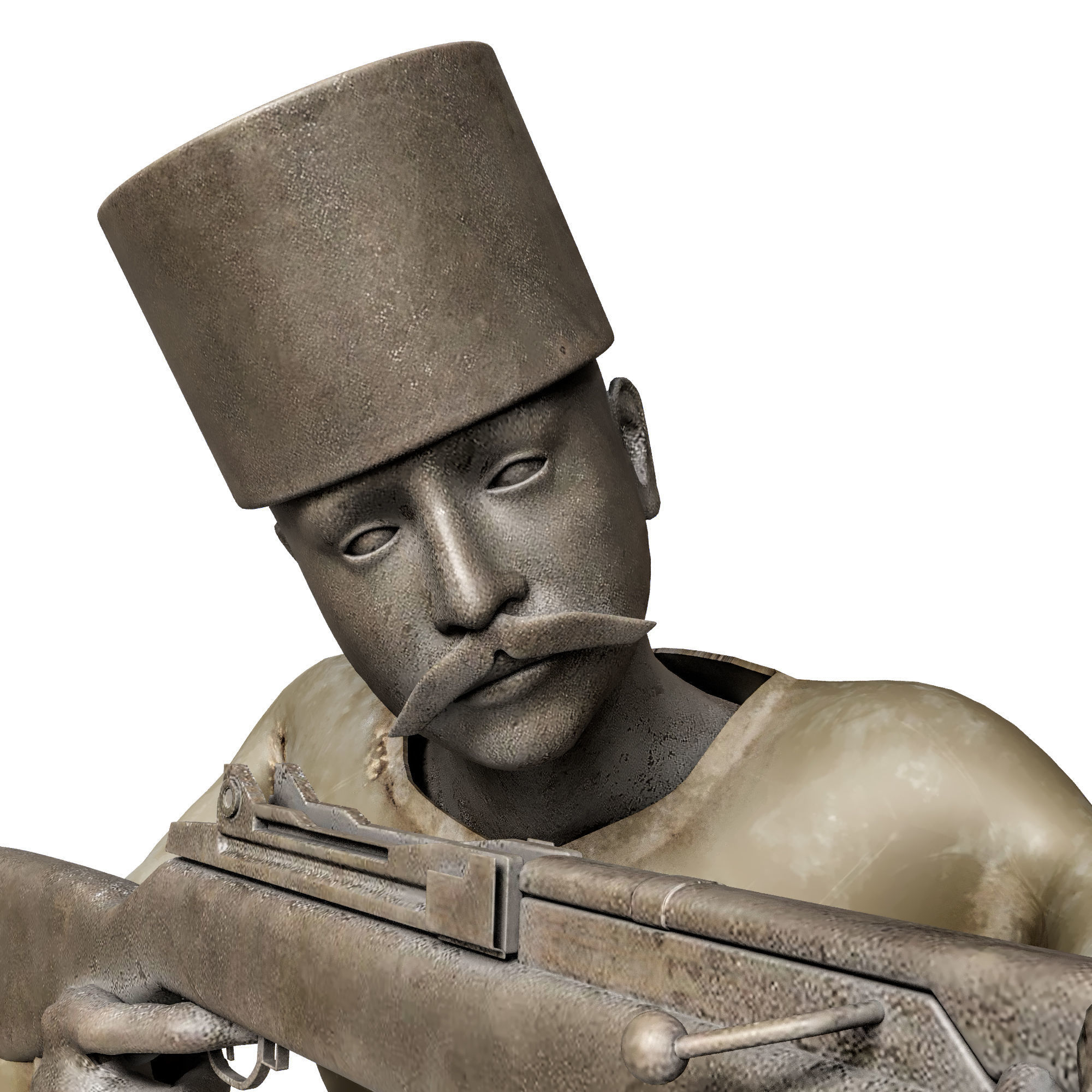 sattar khan sculpture 3D model | CGTrader