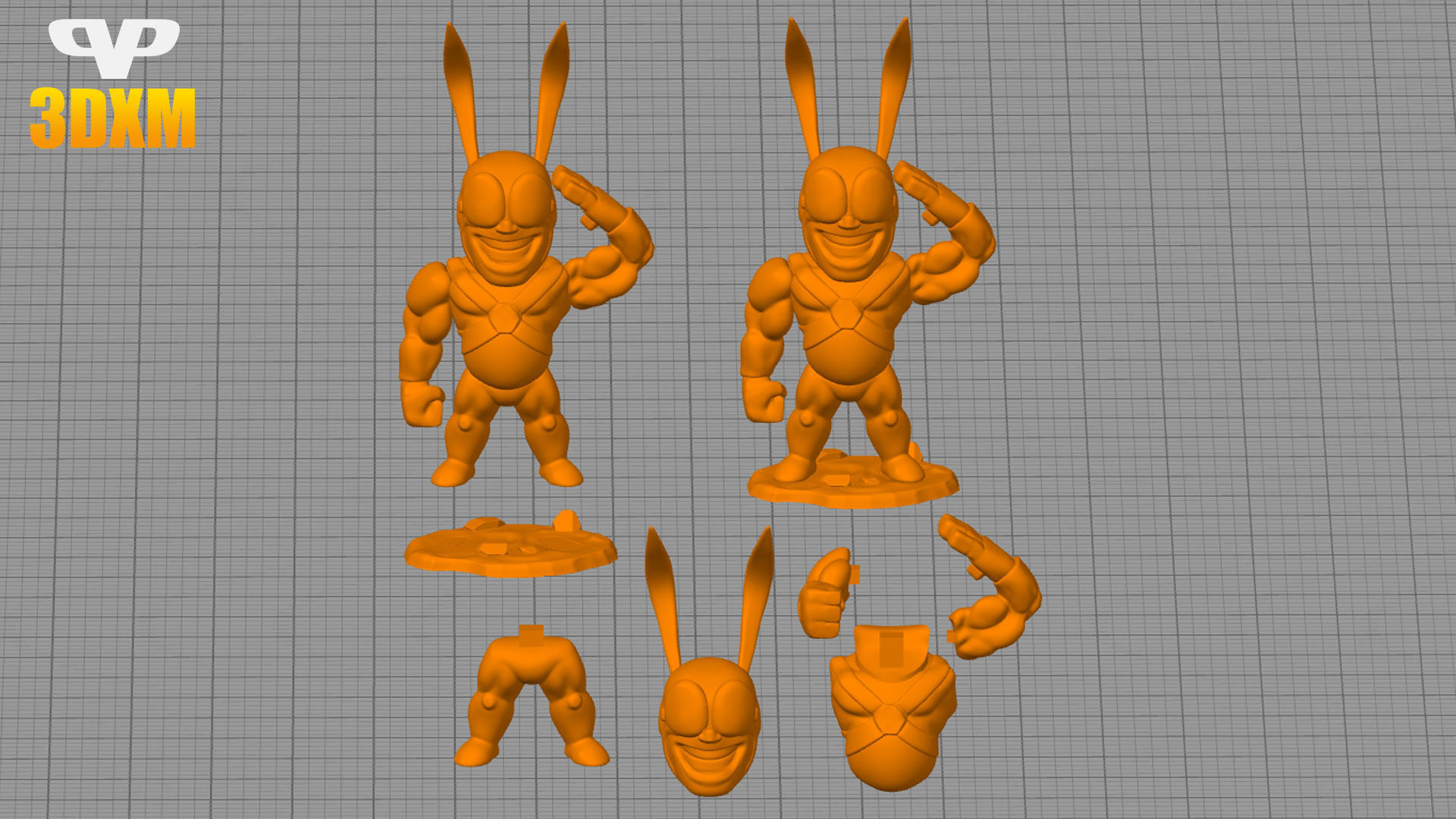 Arthur The Tick Chibi STL for 3D Printing ChibiSTL 3DXM 3D model 3D ...
