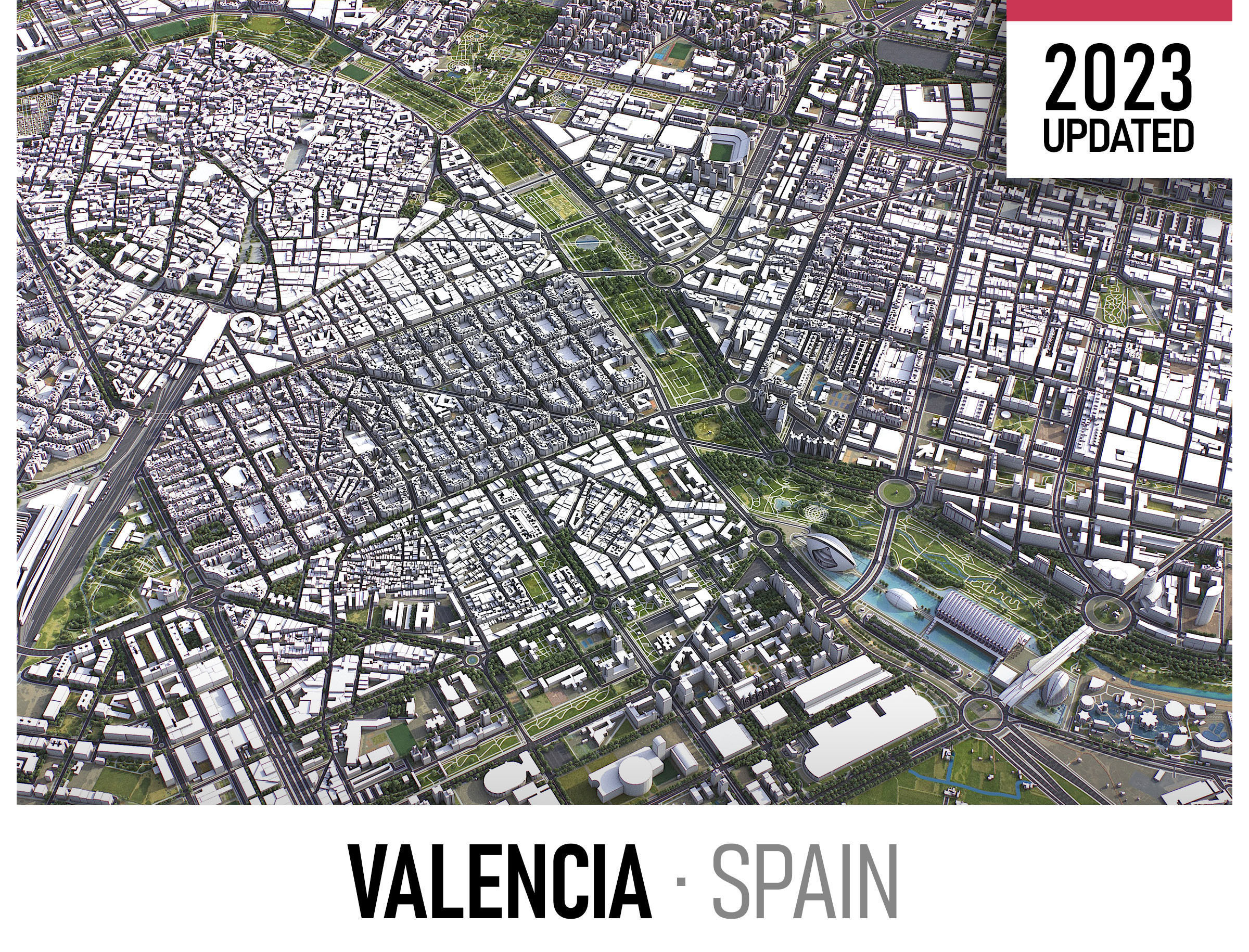 3D model Valencia - 3D City VR / AR / low-poly | CGTrader