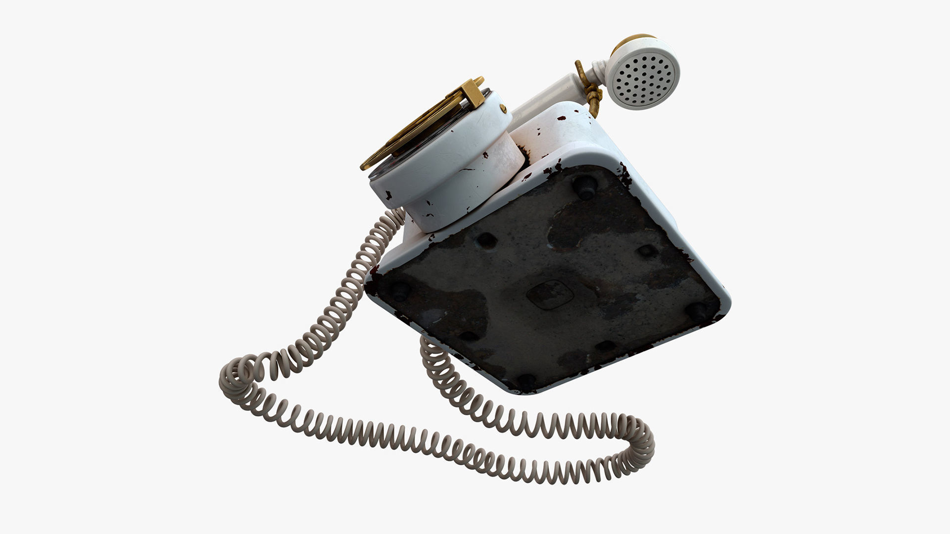 Rusty Old Rotary Phone 3D model | CGTrader