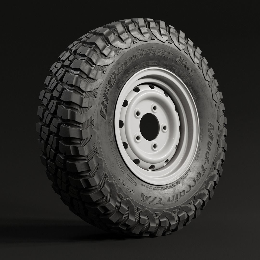 BFGoodrich Baja KM3 Tire - Real world details 3D model | CGTrader