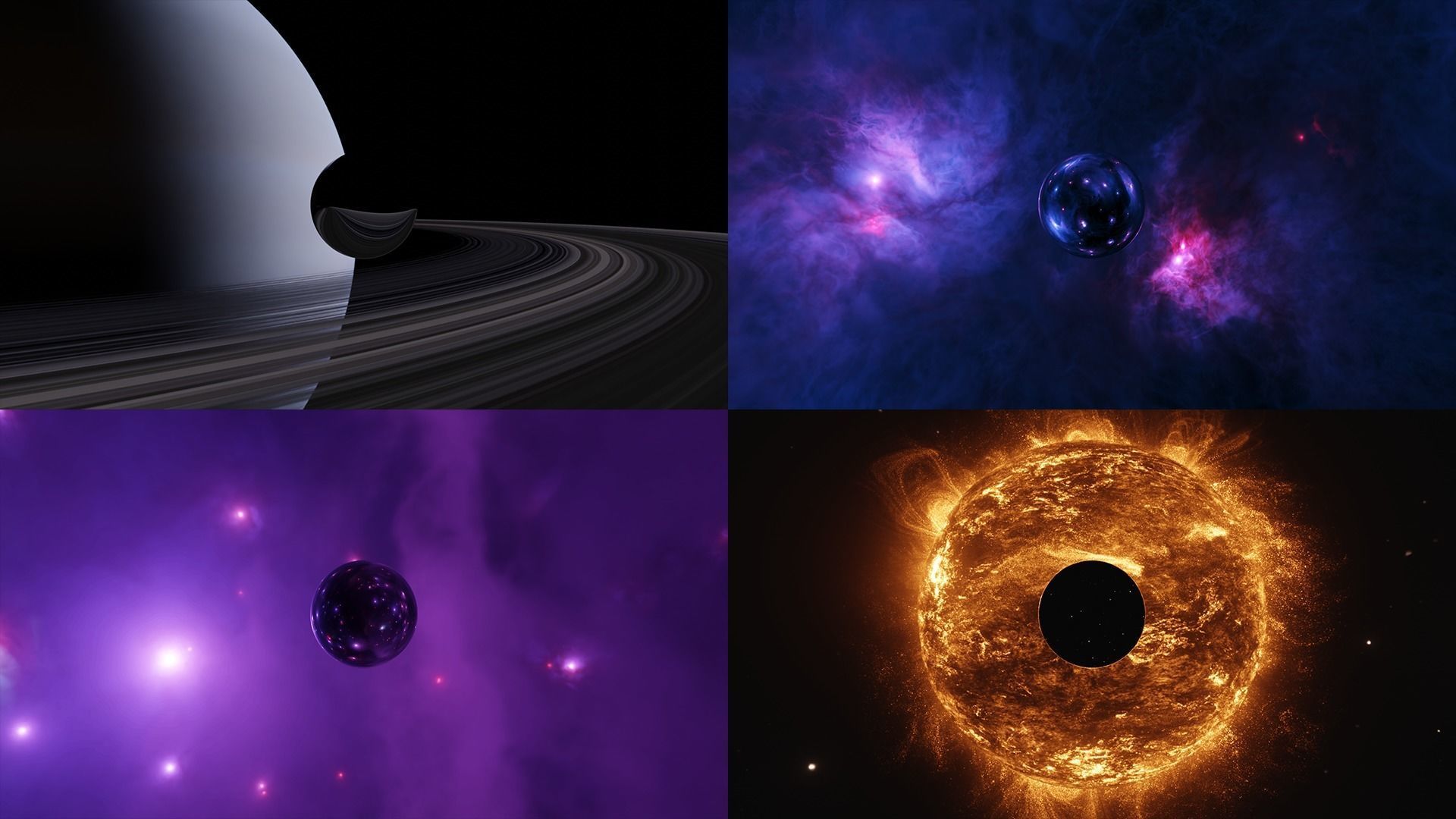 3D model Space sun and nebula HDRI Sci-fi 3D Model Collection VR / AR ...