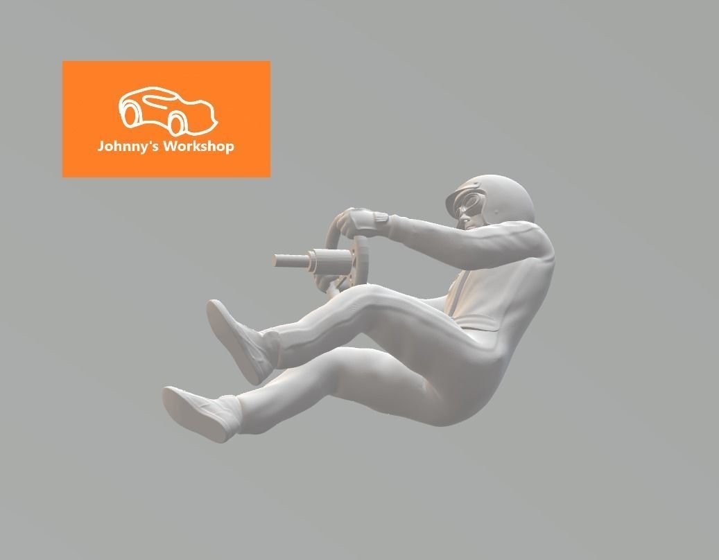 Vintage Driver Racer 3D print free 3D model 3D printable | CGTrader