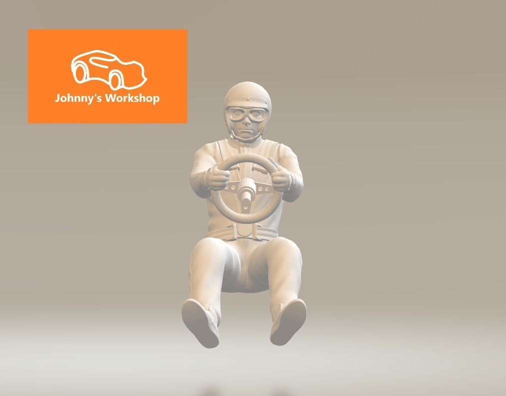 Vintage Driver Racer 3D print free 3D model 3D printable | CGTrader