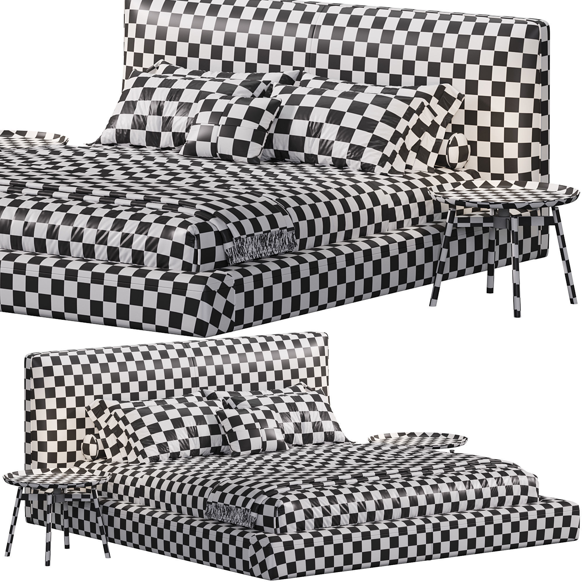 BeB Italia Richard bed 3D model | CGTrader