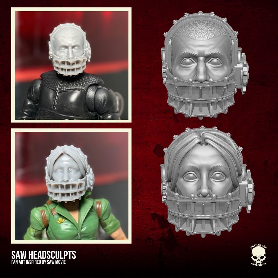Saw Fan Art Heads 3D printable File 3D model 3D printable | CGTrader