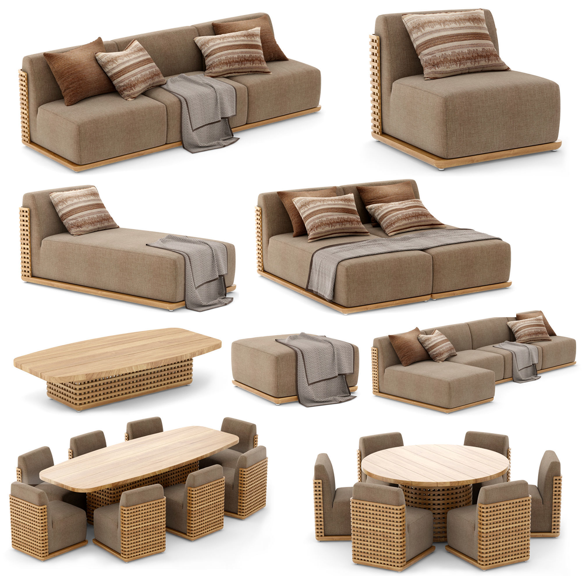 RH Outdoor Trelica collection 3D model | CGTrader