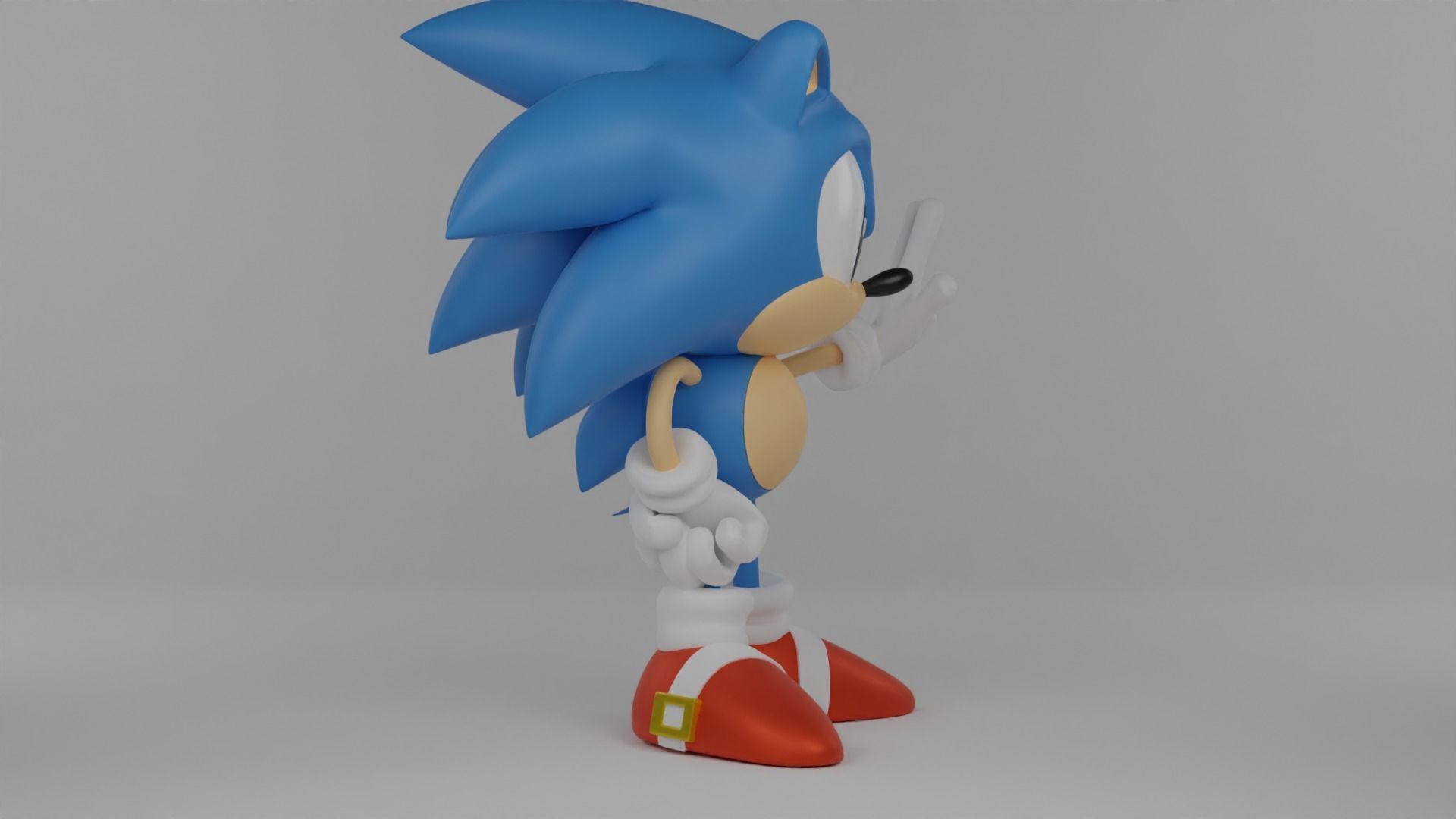 Classic Sonic 3D model rigged | CGTrader