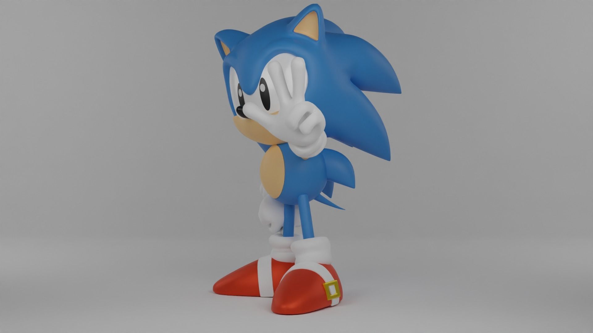 Classic Sonic 3D model rigged | CGTrader