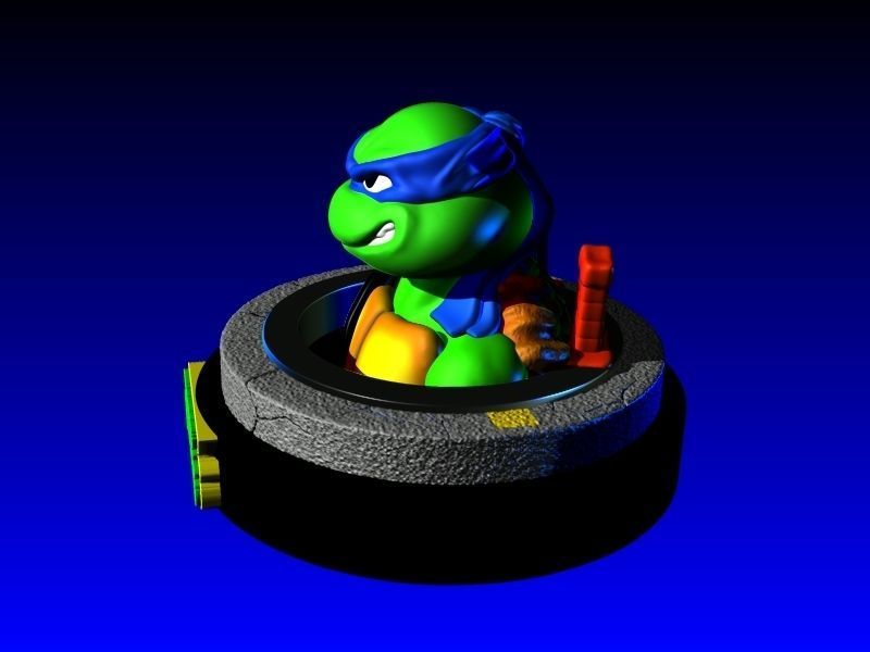 LEO TURTLES MUTANT NINJA MAYHEM CAOS BUST 3D model 3D printable | CGTrader