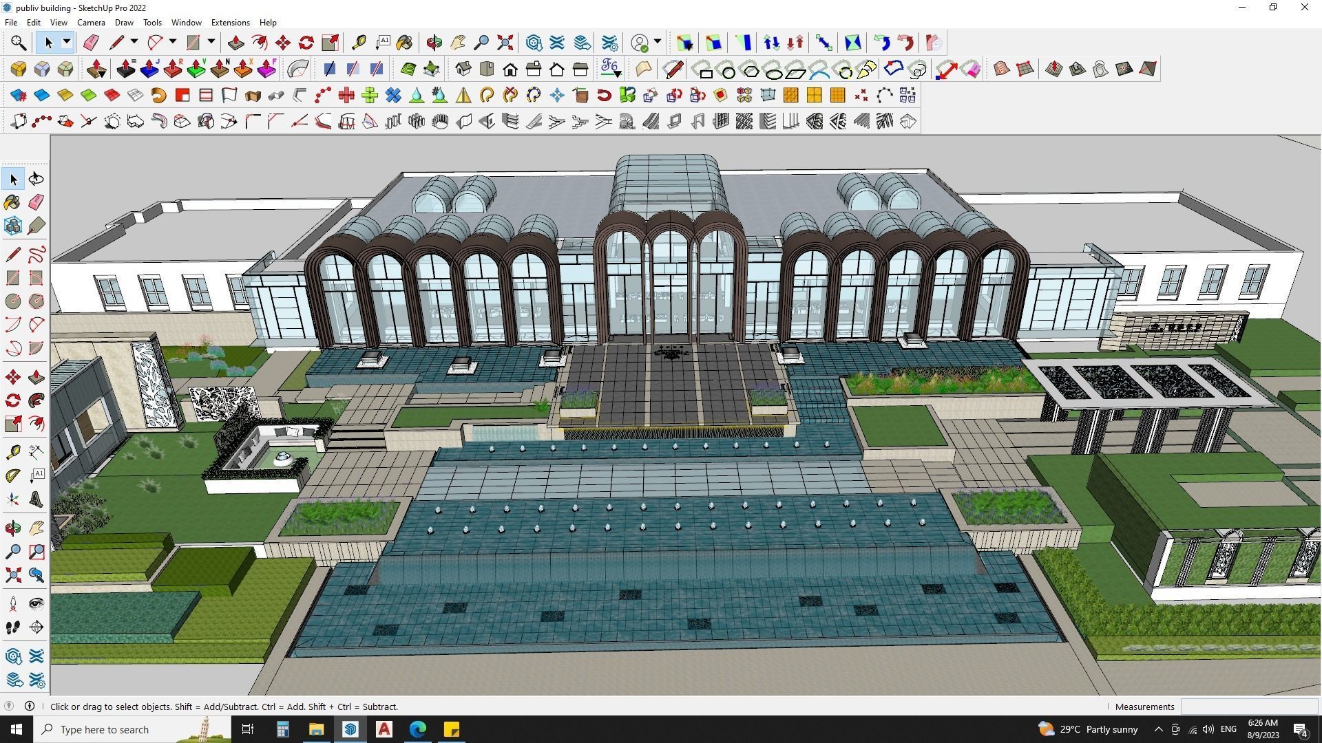 3D architecture model of university library building 3D model | CGTrader