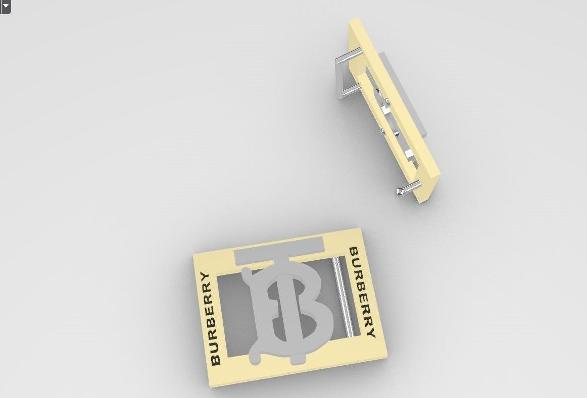 Burberry belt buckle 3D model 3D printable | CGTrader