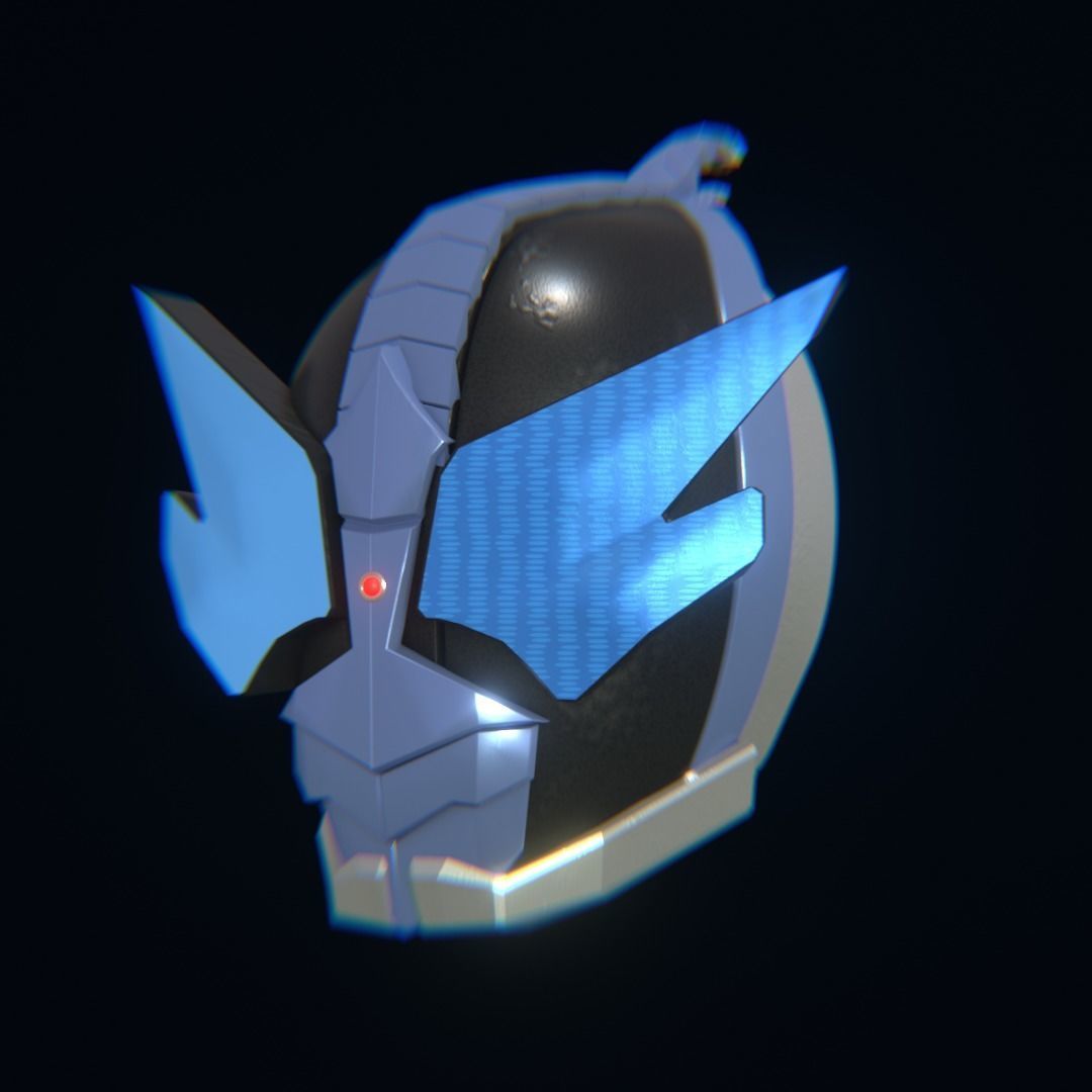 Kamen Rider Drake - Helmet free 3D model | CGTrader