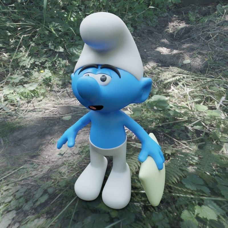 3D model Lazy Smurf VR / AR / low-poly | CGTrader