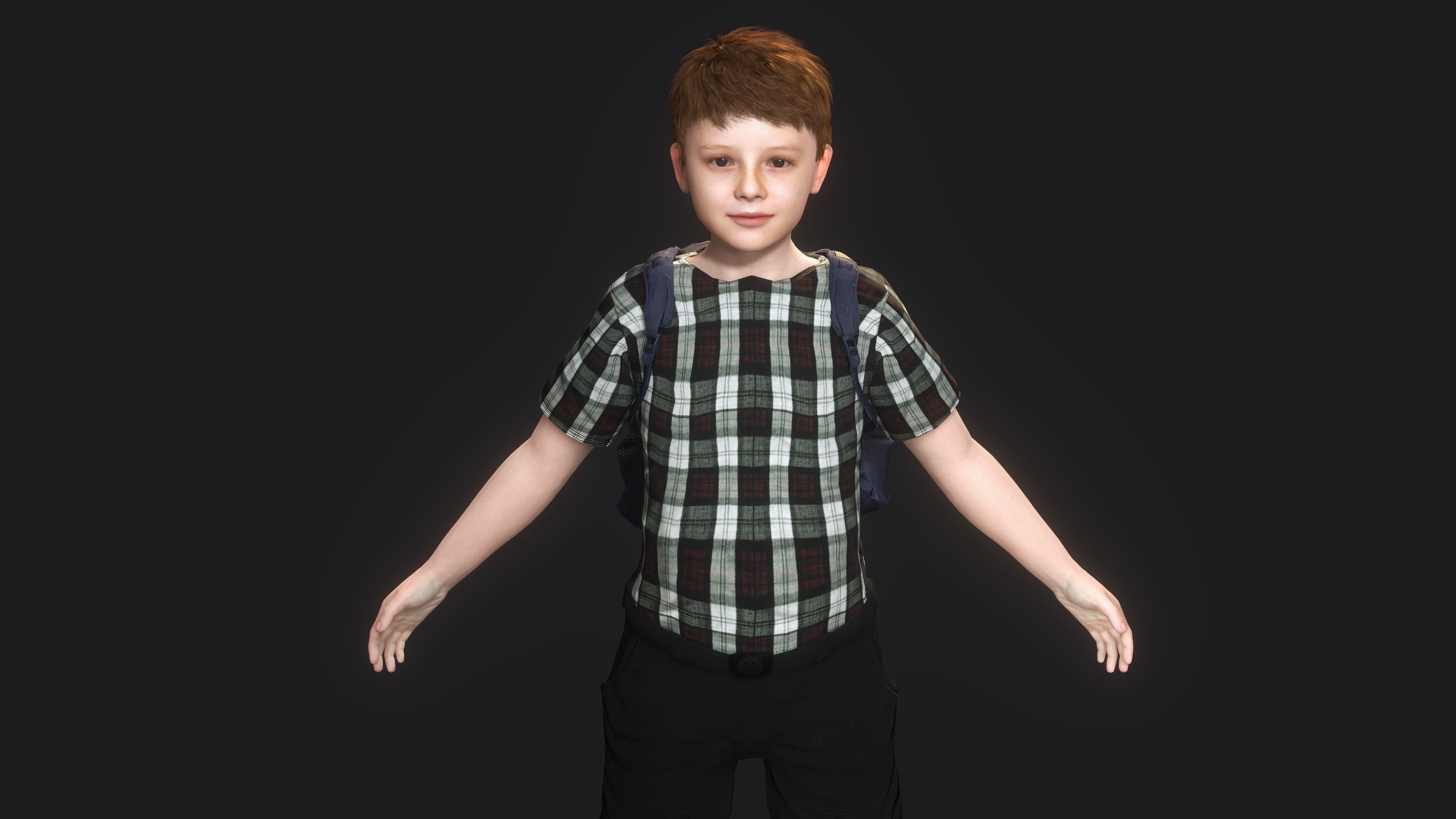 3D model AAA 3D REALISTIC HUMAN RIGGED CHARACTER -EUROPEAN KIDS BOY 01 ...