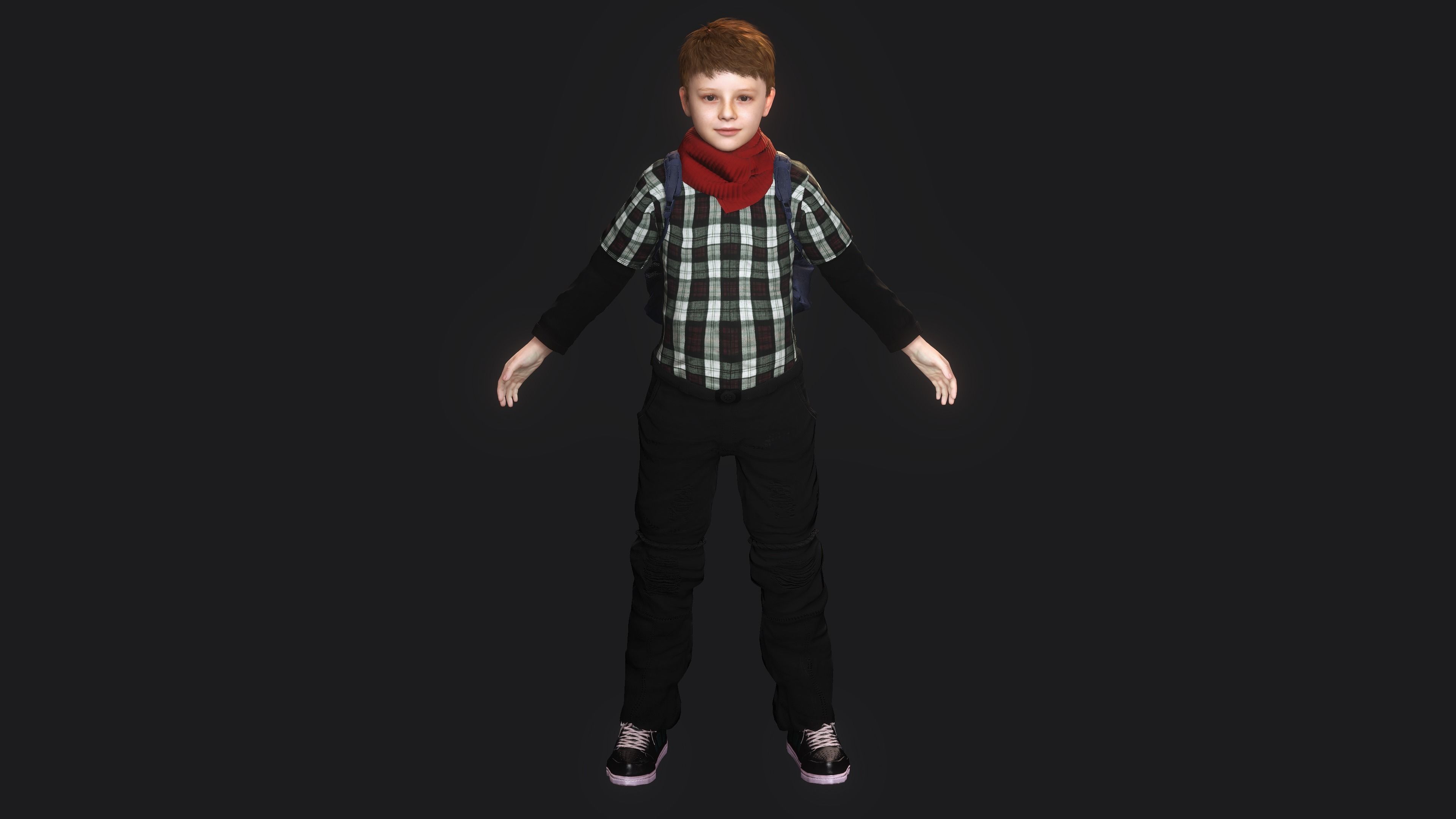 3D model AAA 3D REALISTIC HUMAN RIGGED CHARACTER -EUROPEAN KIDS BOY 01 ...