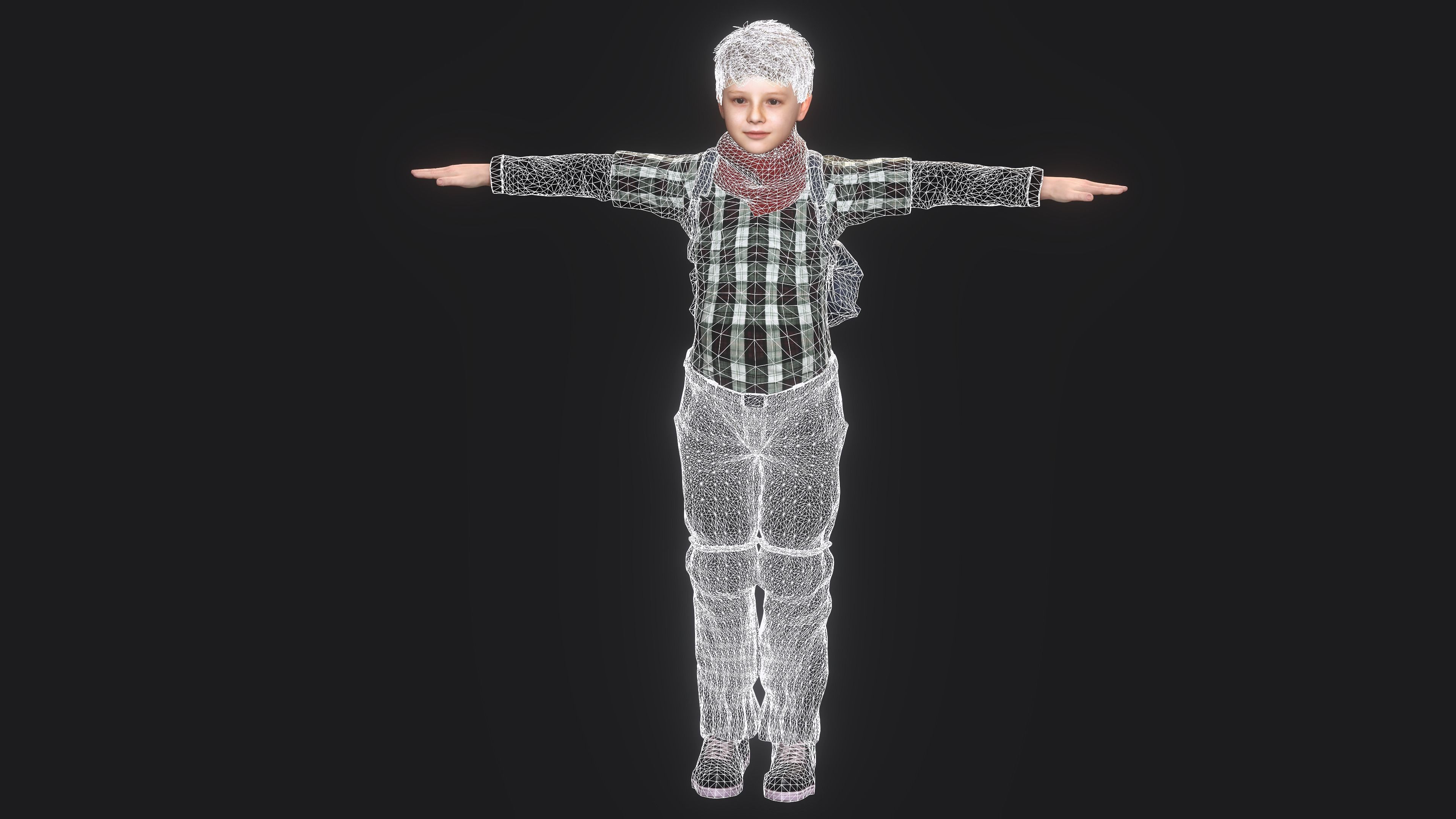 3D model AAA 3D REALISTIC HUMAN RIGGED CHARACTER -EUROPEAN KIDS BOY 01 ...