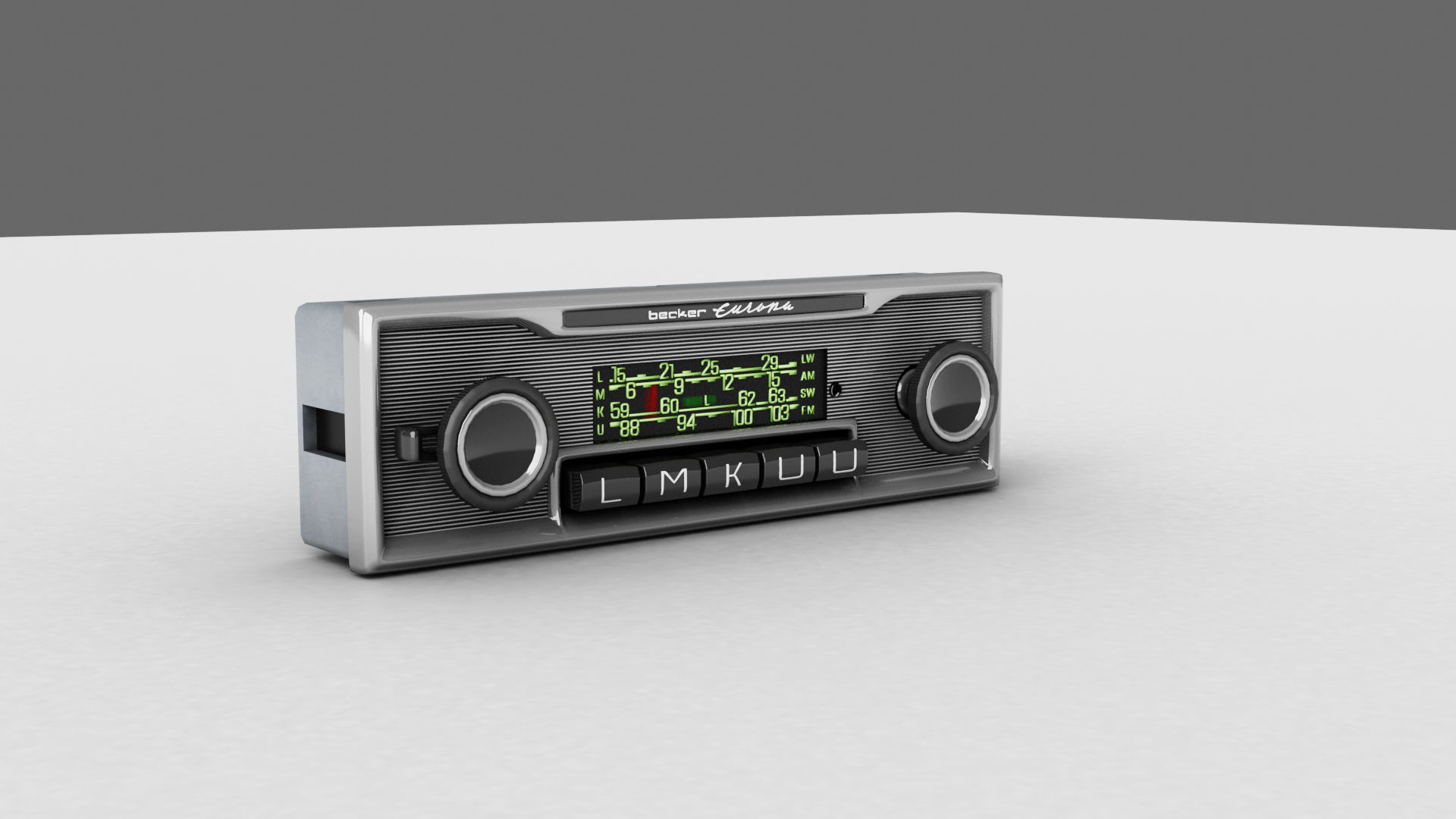 Vintage Car Stereo 3D model | CGTrader