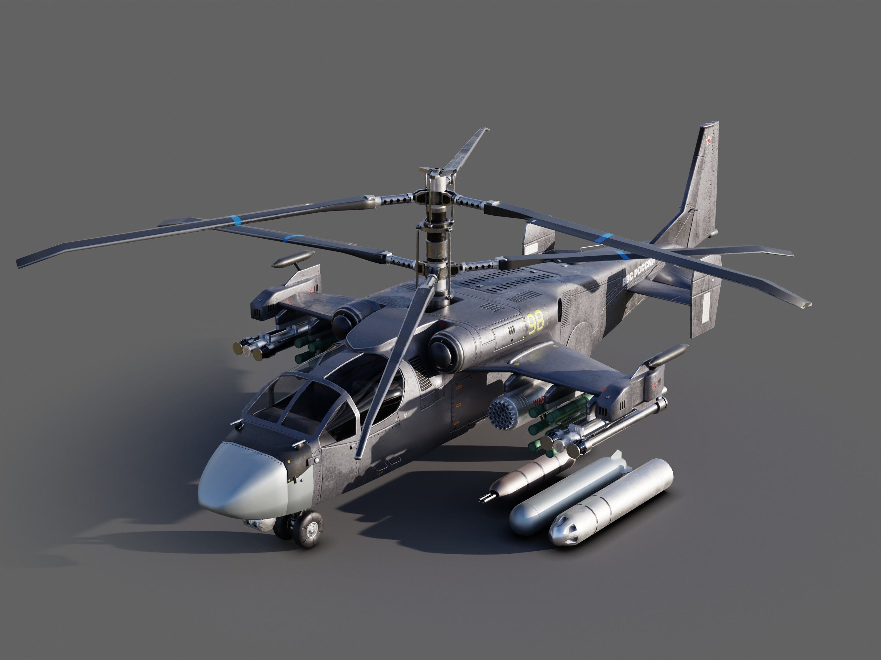 Kamov ka-52 Alligator 3D model | CGTrader