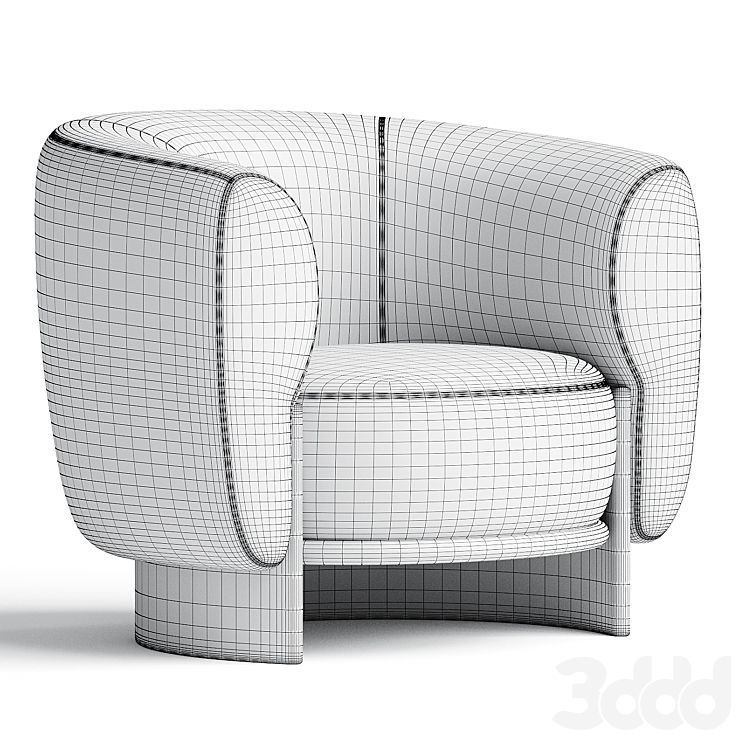 HUG Armchair by Parla design 3D model 3D model | CGTrader