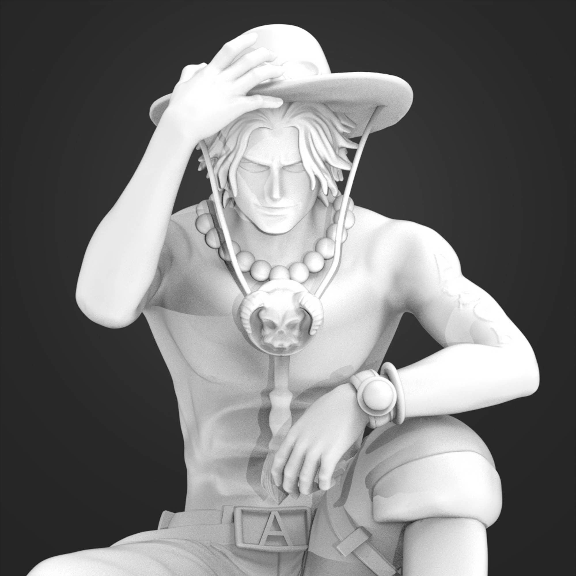 Portgas D Ace OnePiece 3D Printable 2 3D model 3D printable | CGTrader
