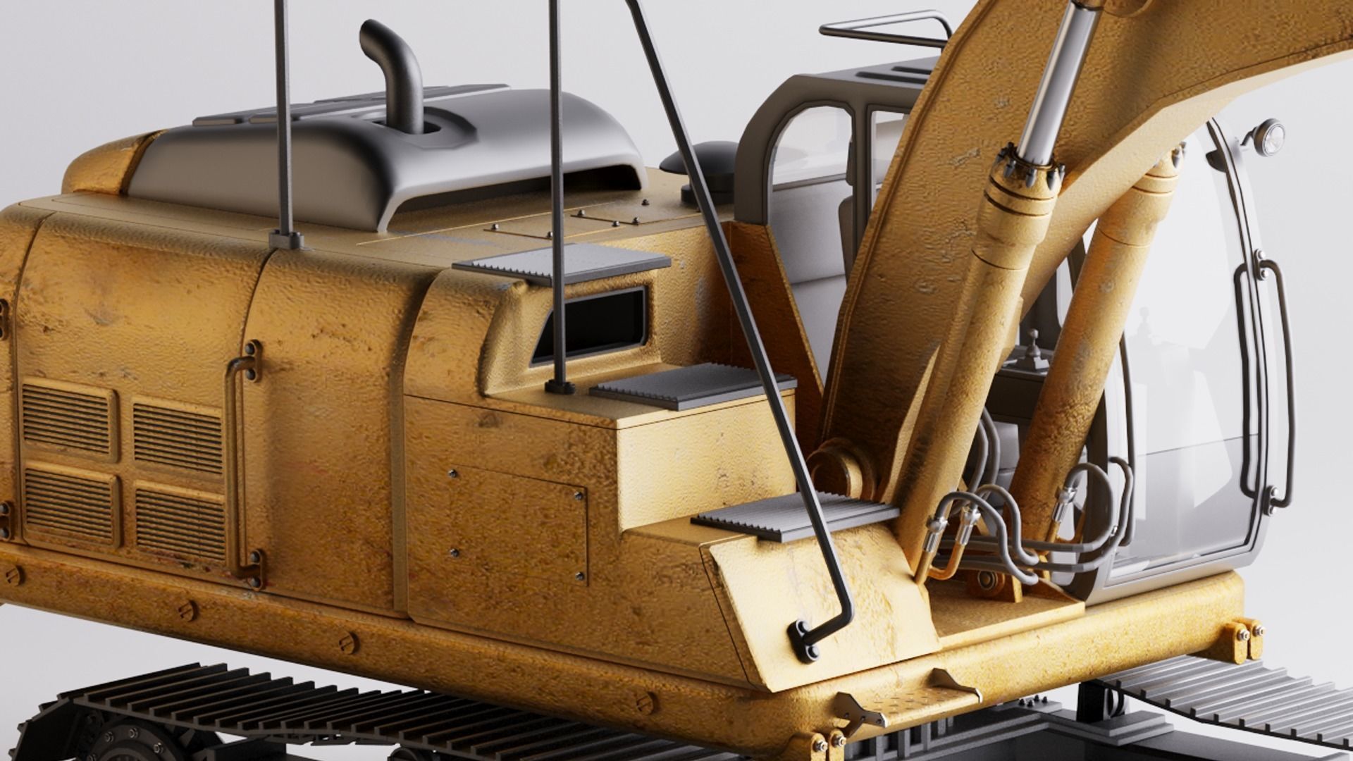 High Quality 3D Model - Track Excavator Photorealistic 3D model | CGTrader