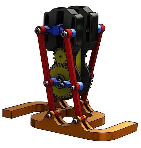 Walking Crank Mechanism 3D model 3D printable | CGTrader