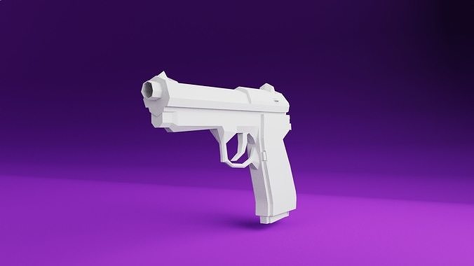 Pistol free VR / AR / low-poly 3D model | CGTrader