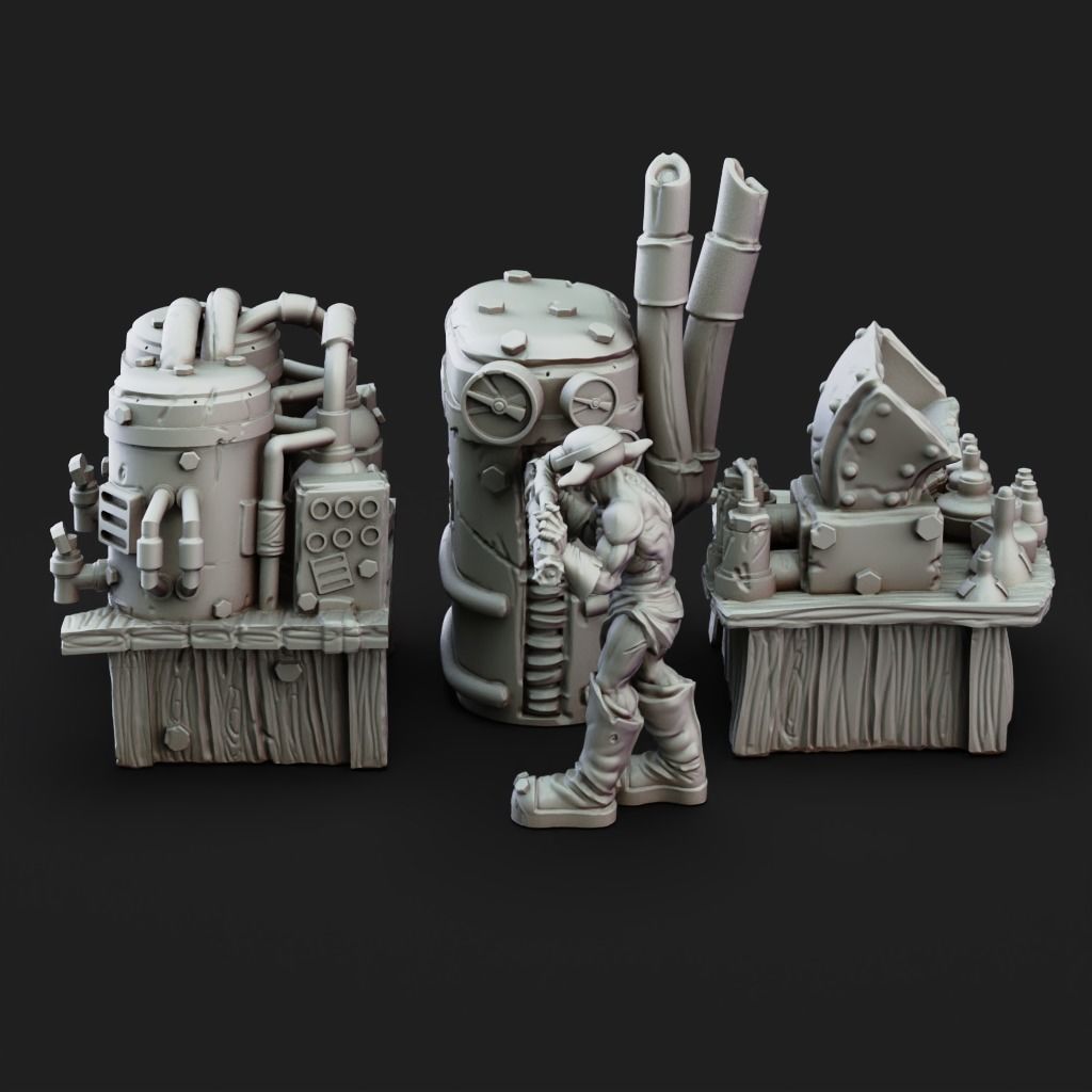 Potion Machine - 3D Printable TTRPG - PRESUPPORTED - 32mm Scale 3D ...