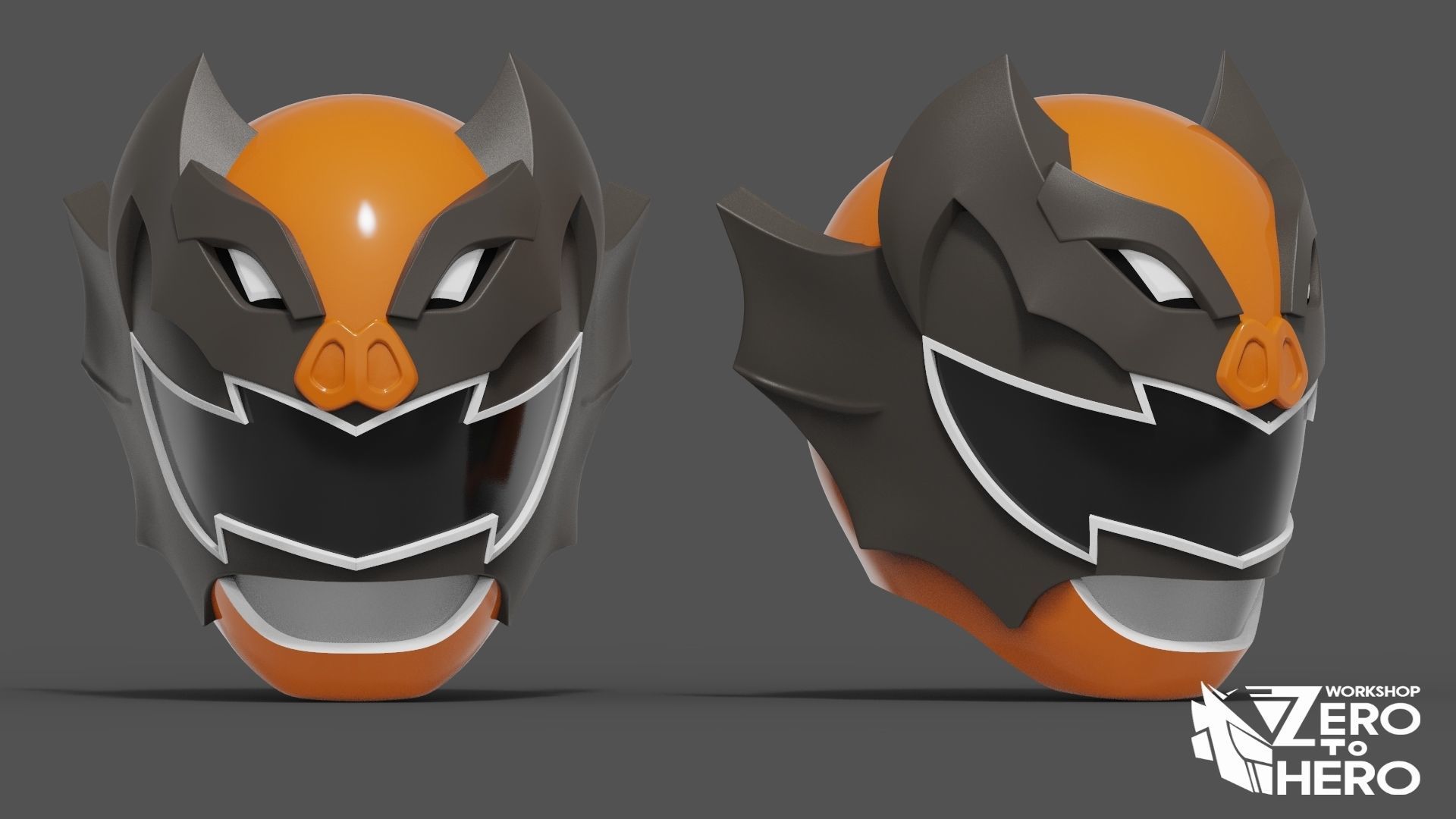 Power Ranger Wild Force Bat Helmet 3D model 3D printable | CGTrader