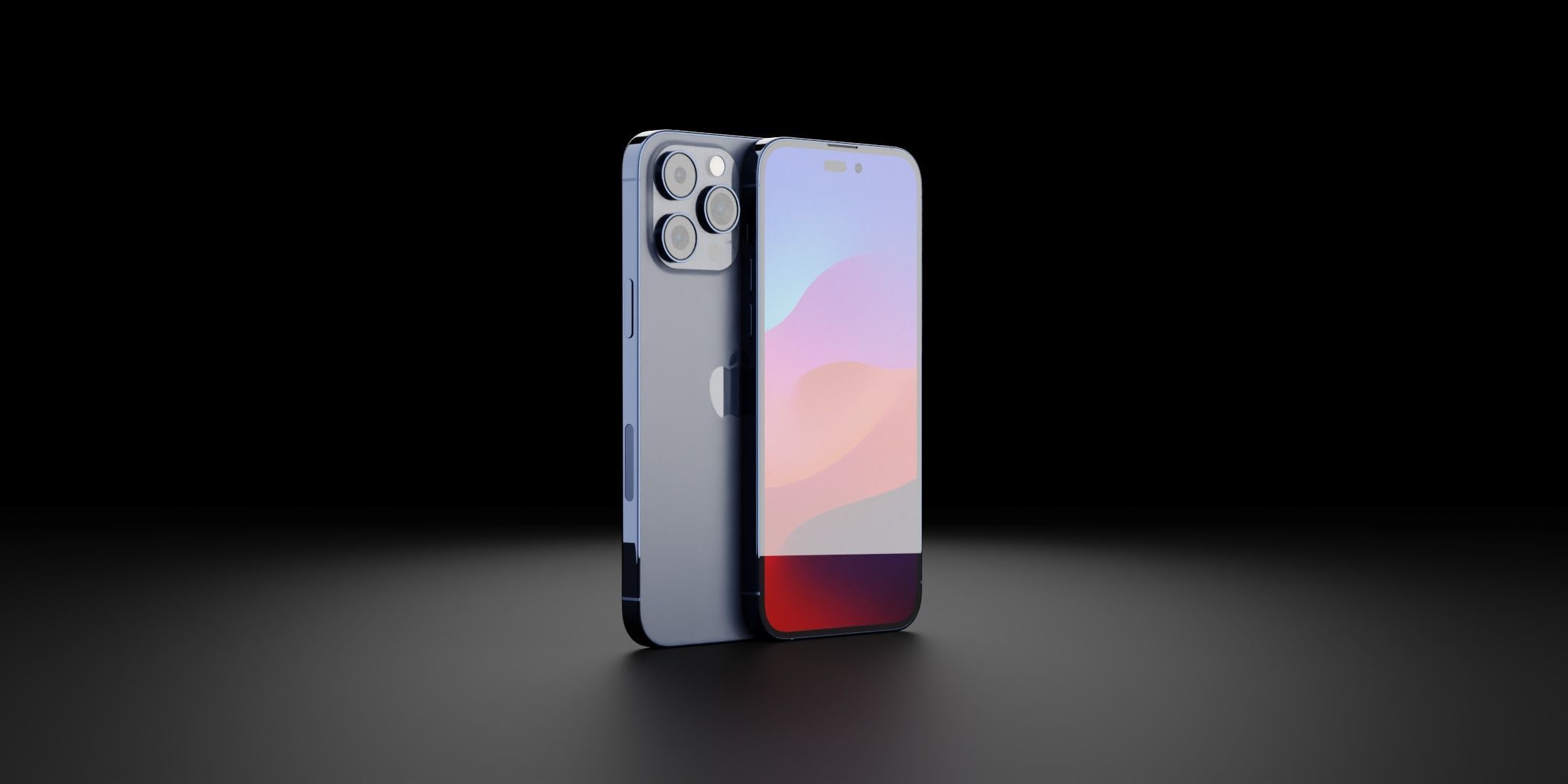 3D model Apple iPhone 15 Pro Max concept New Notch Design VR / AR / low ...