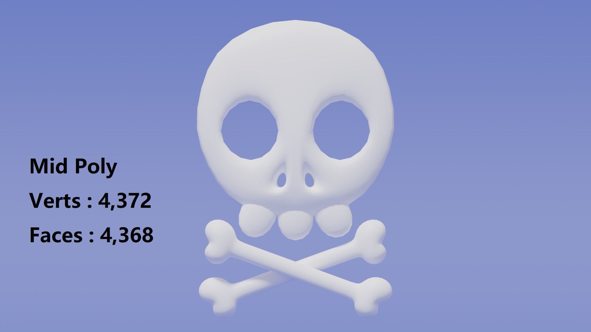 Cartoon Skull And Crossbones 3d Model Cgtrader