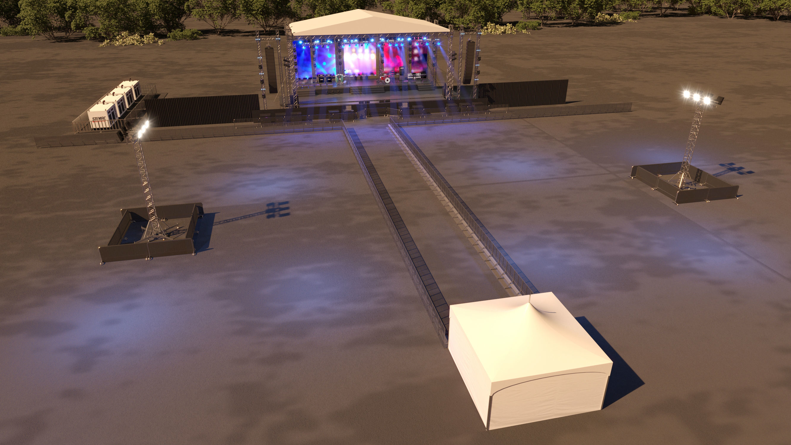 Outdoor Stage 3D model | CGTrader