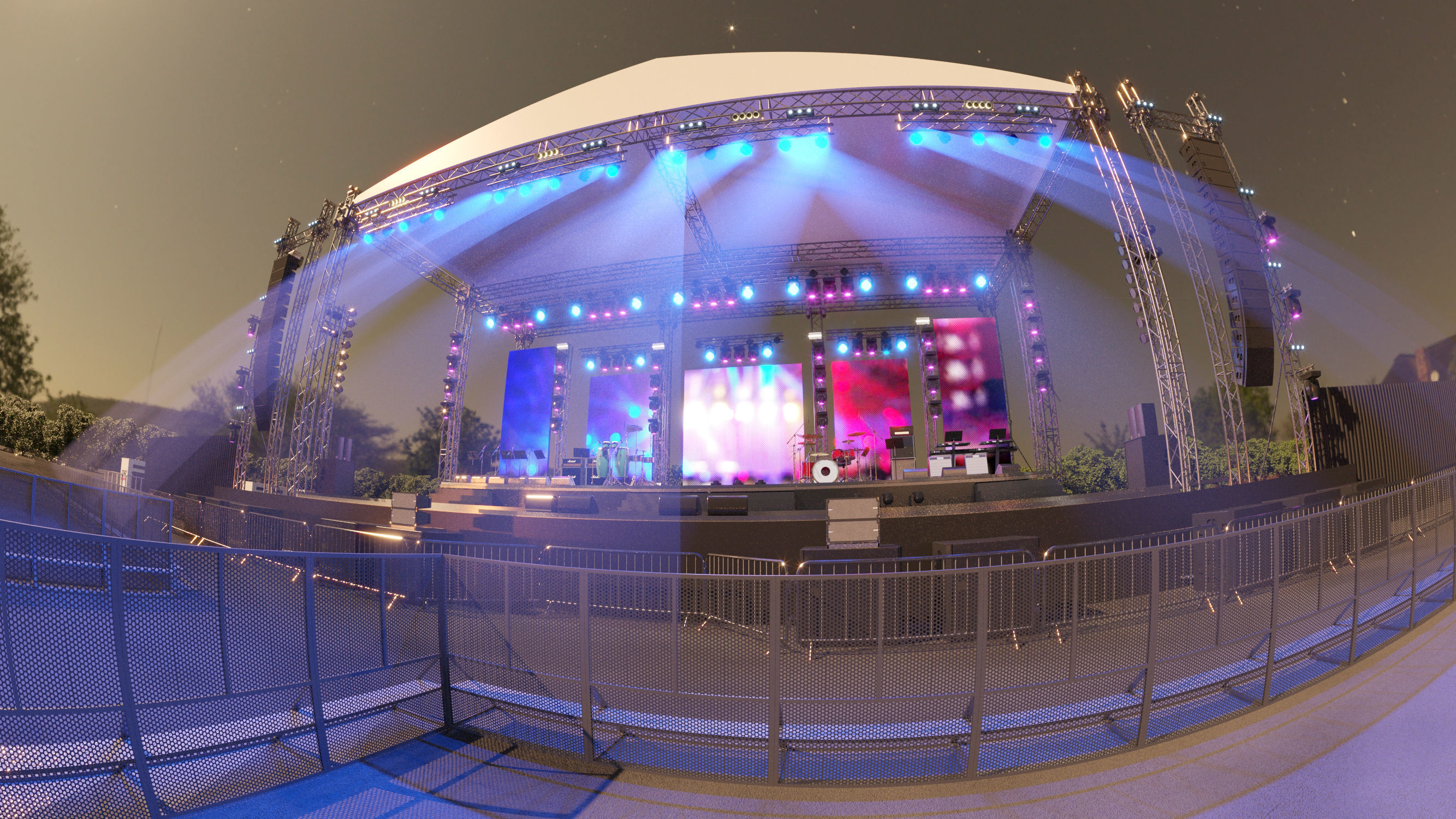 Outdoor Stage 3D model | CGTrader