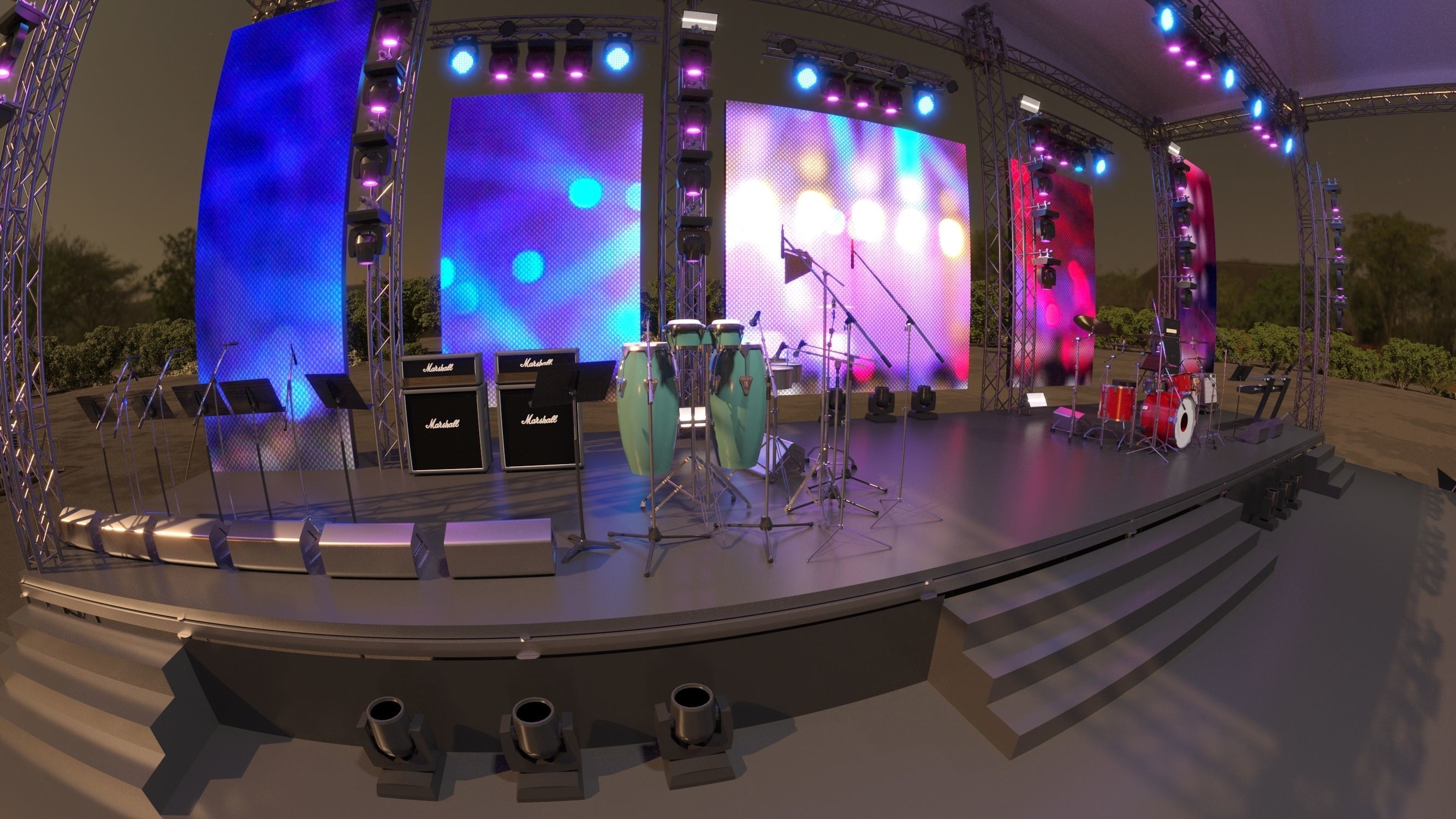 Outdoor Stage 3D model | CGTrader
