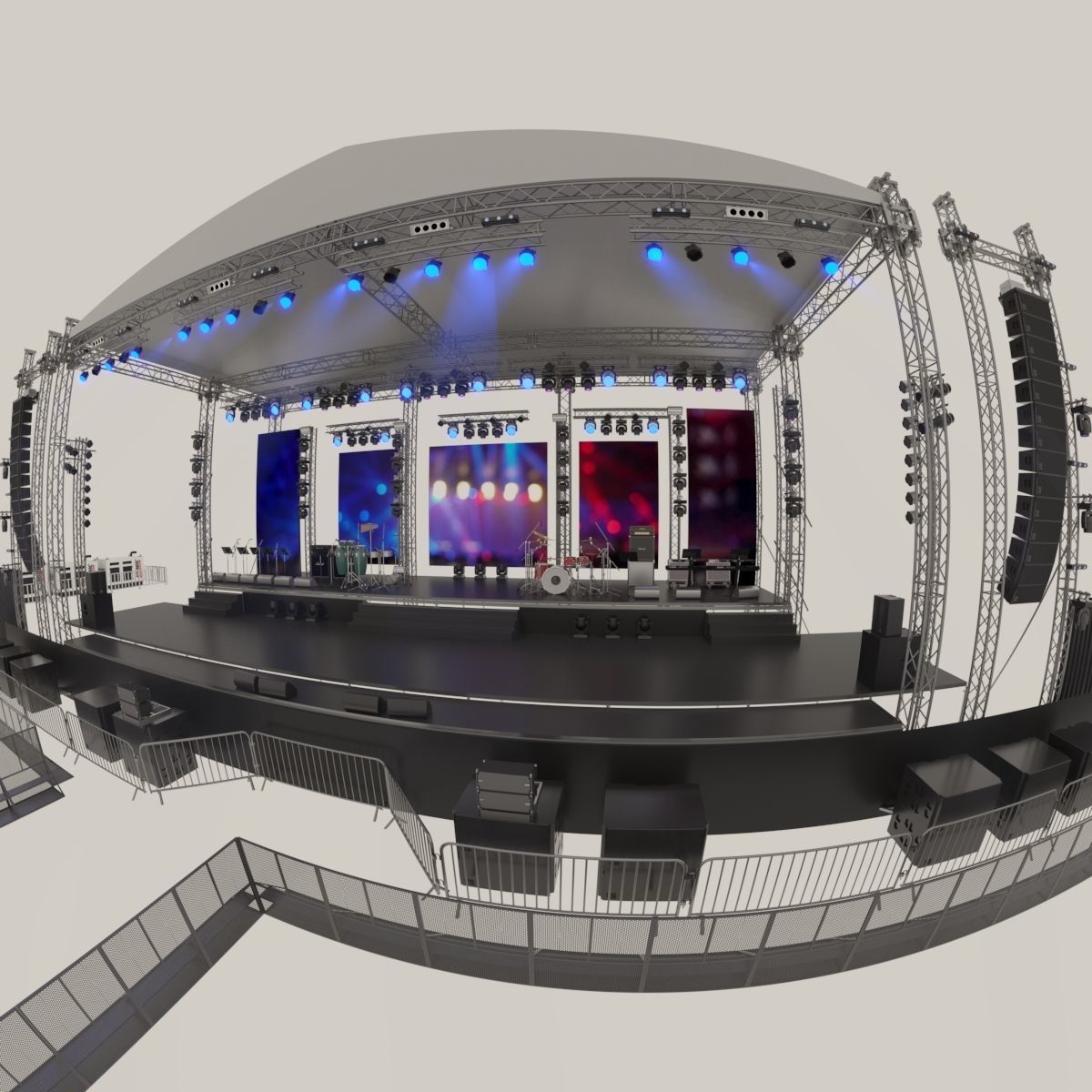 Outdoor Stage 3D model | CGTrader