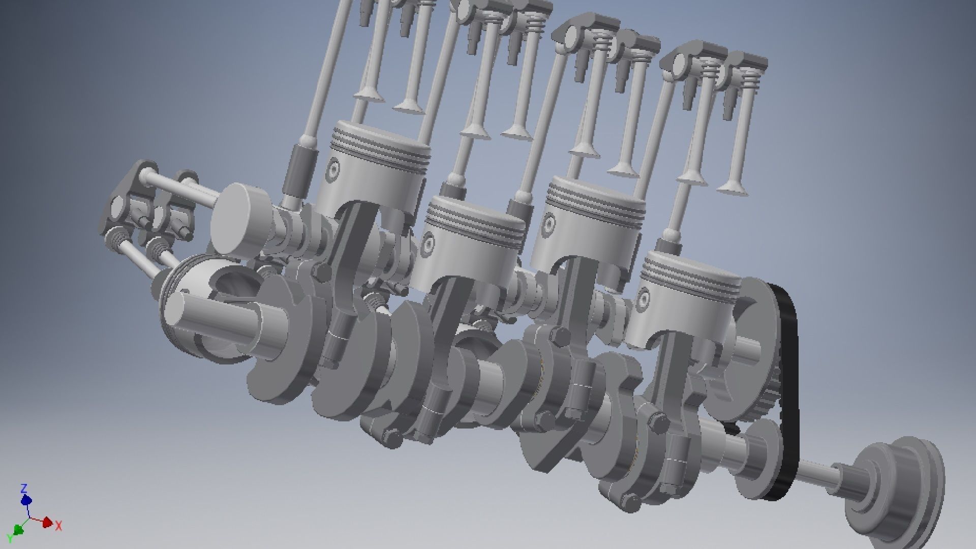 V8 Engine Crankshaft 3D model 3D model | CGTrader