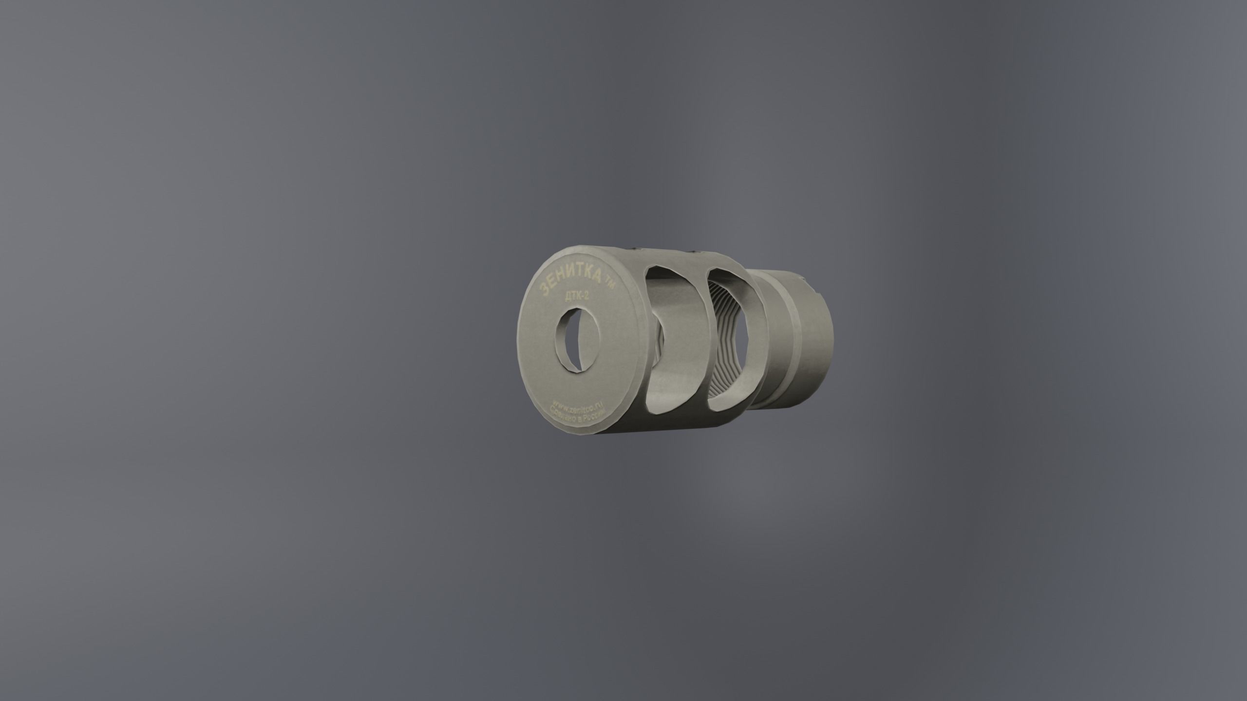 3D model DTK-2 Zenit Muzzle Brake Compensator VR / AR / low-poly | CGTrader