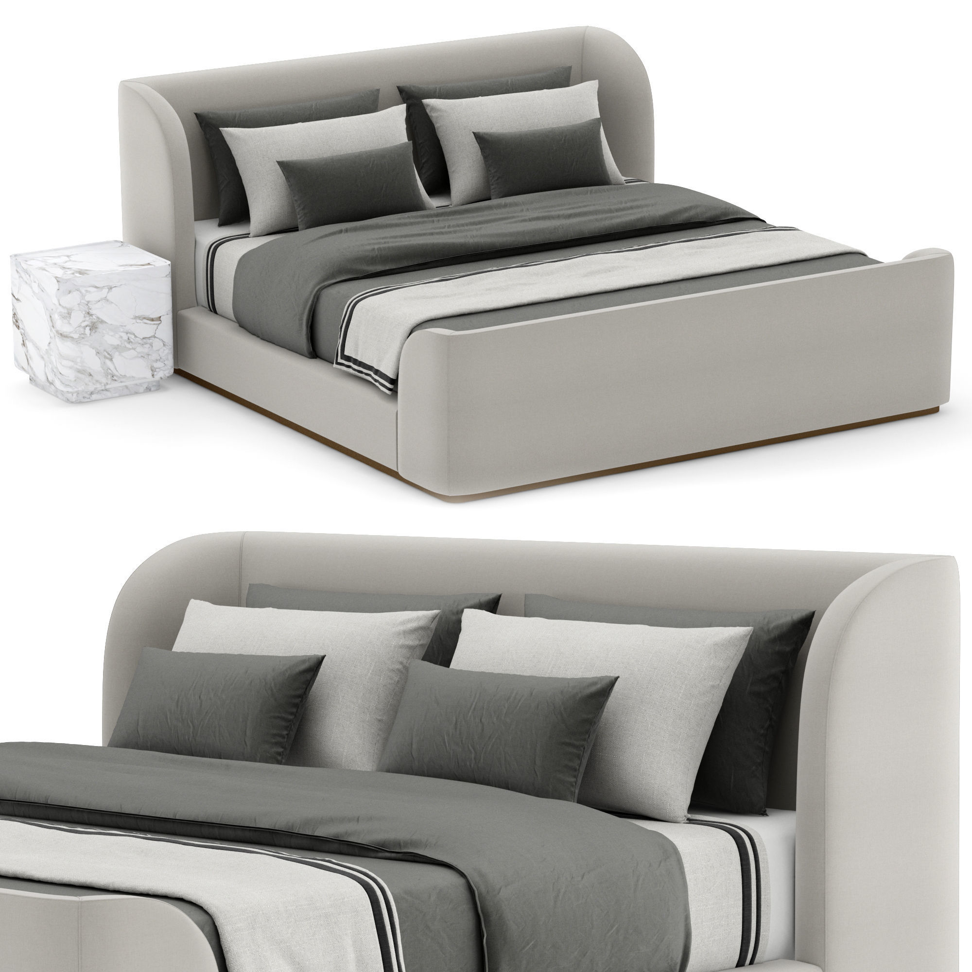 RH Copenhagen beds 3D model | CGTrader
