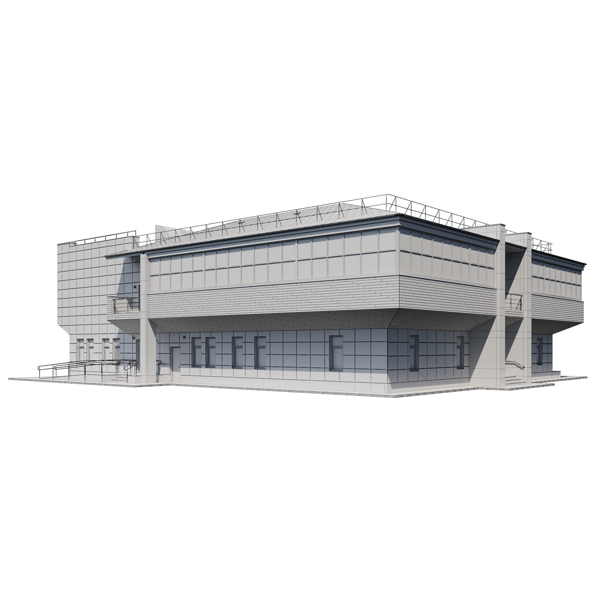 Administration building V1 3D model | CGTrader