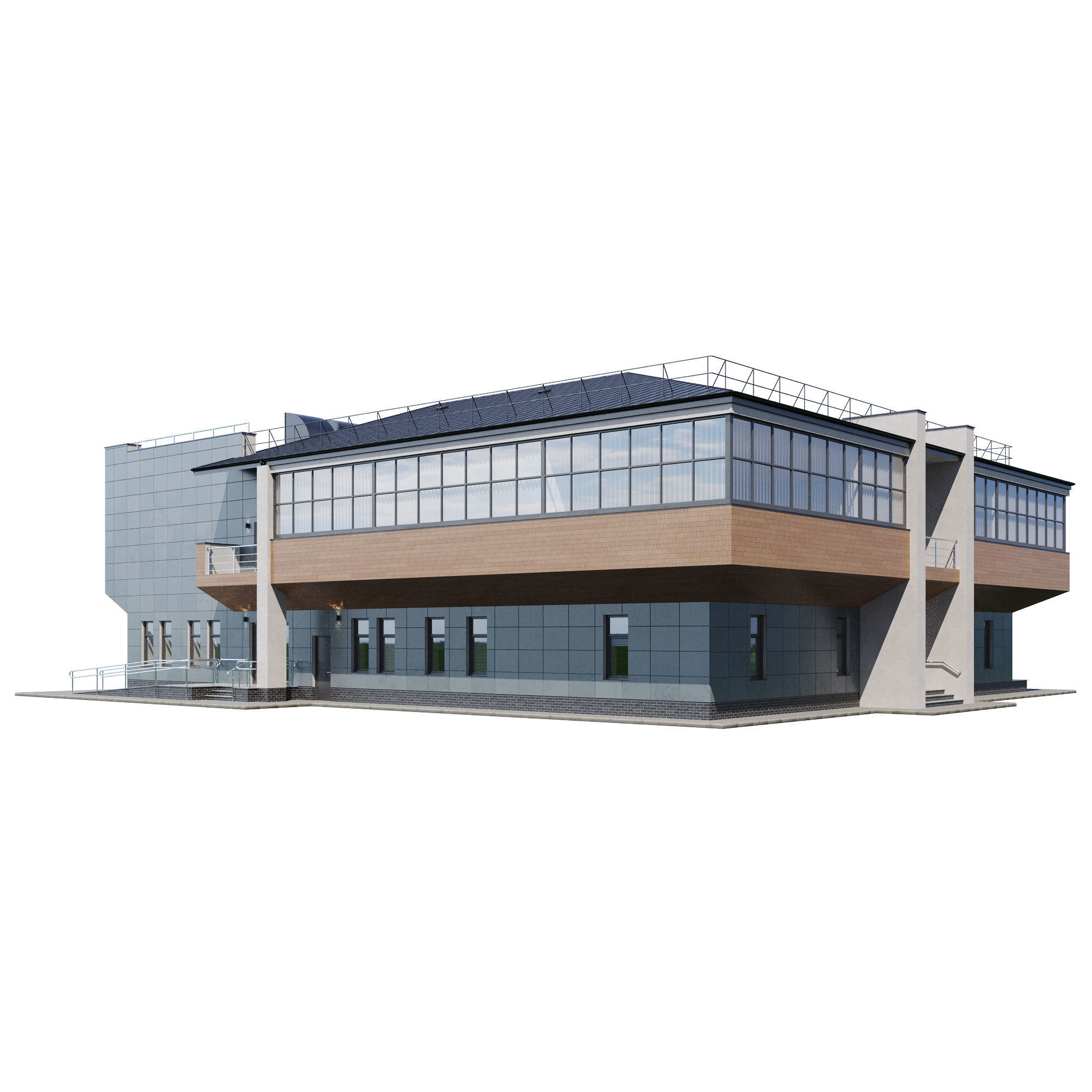 Administration building V1 3D model | CGTrader
