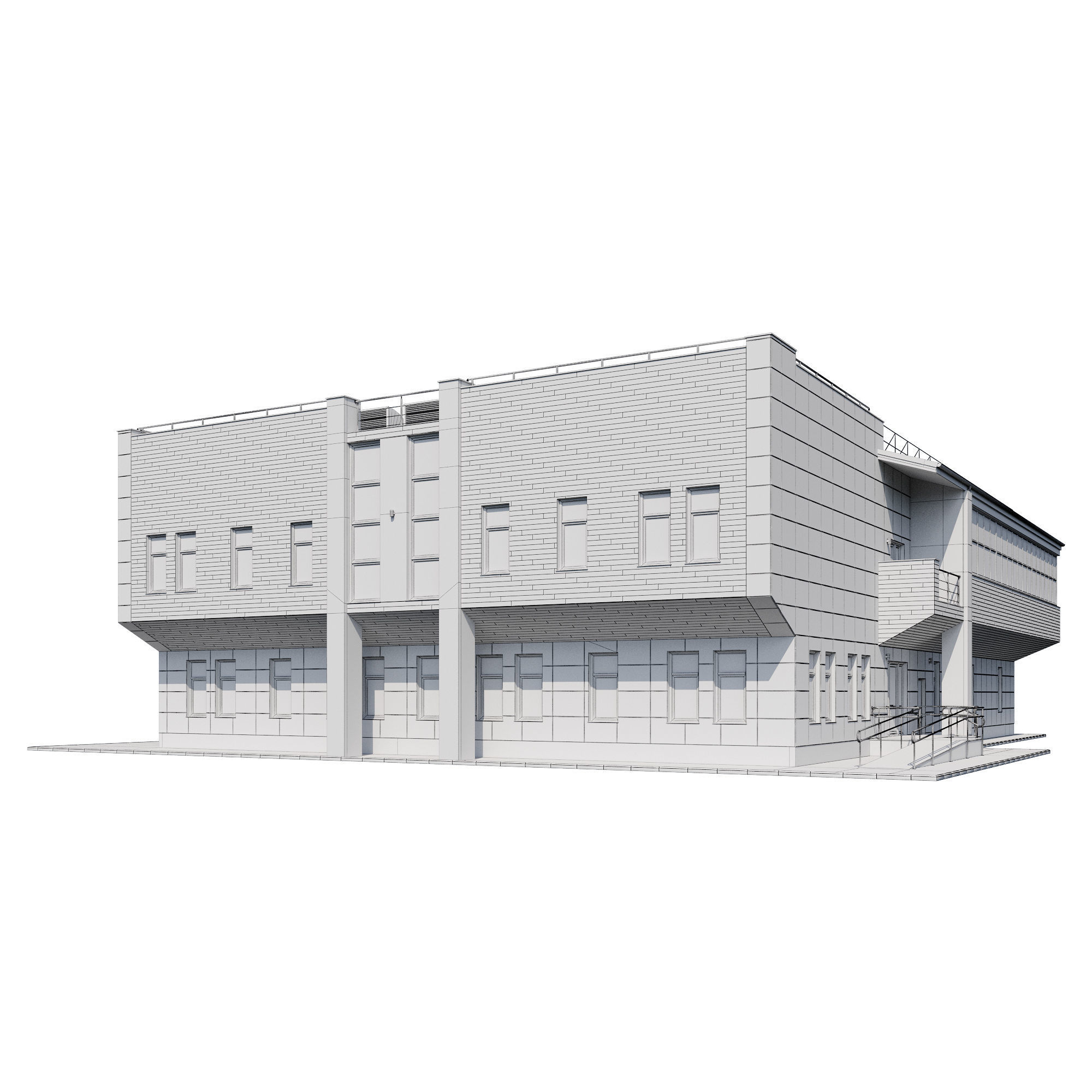 Administration building V1 3D model | CGTrader