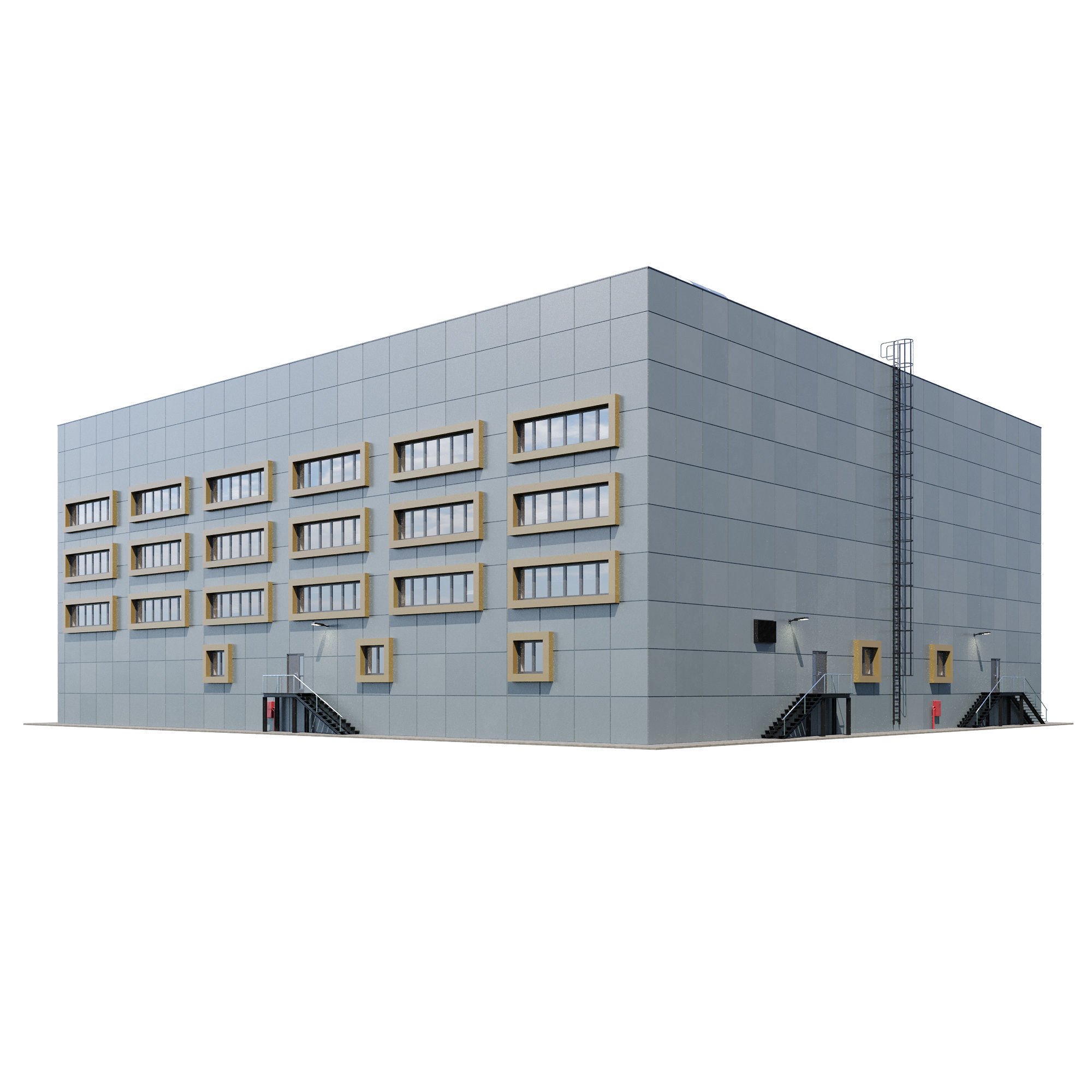 Administration building V2 3D model | CGTrader