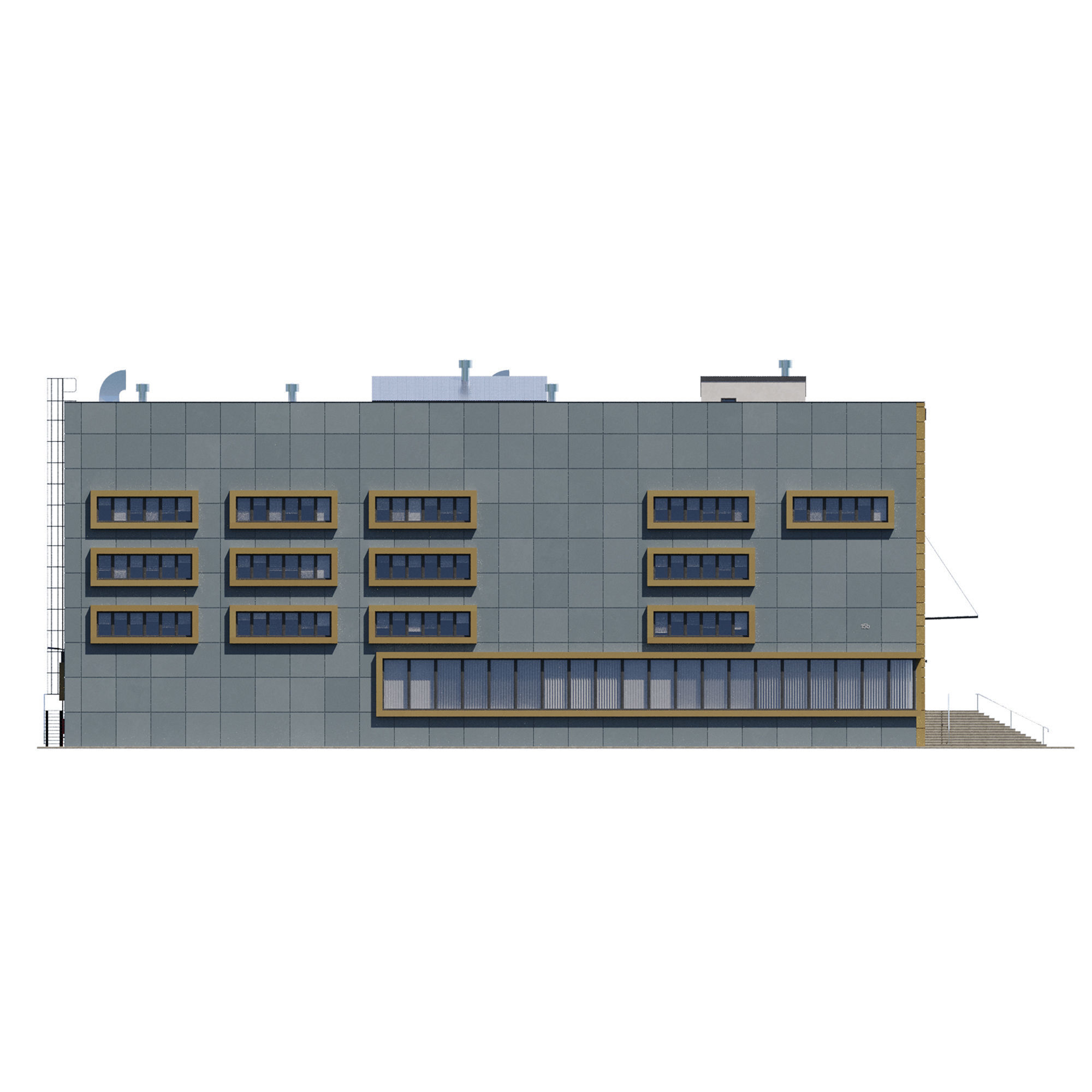 Administration building V2 3D model | CGTrader