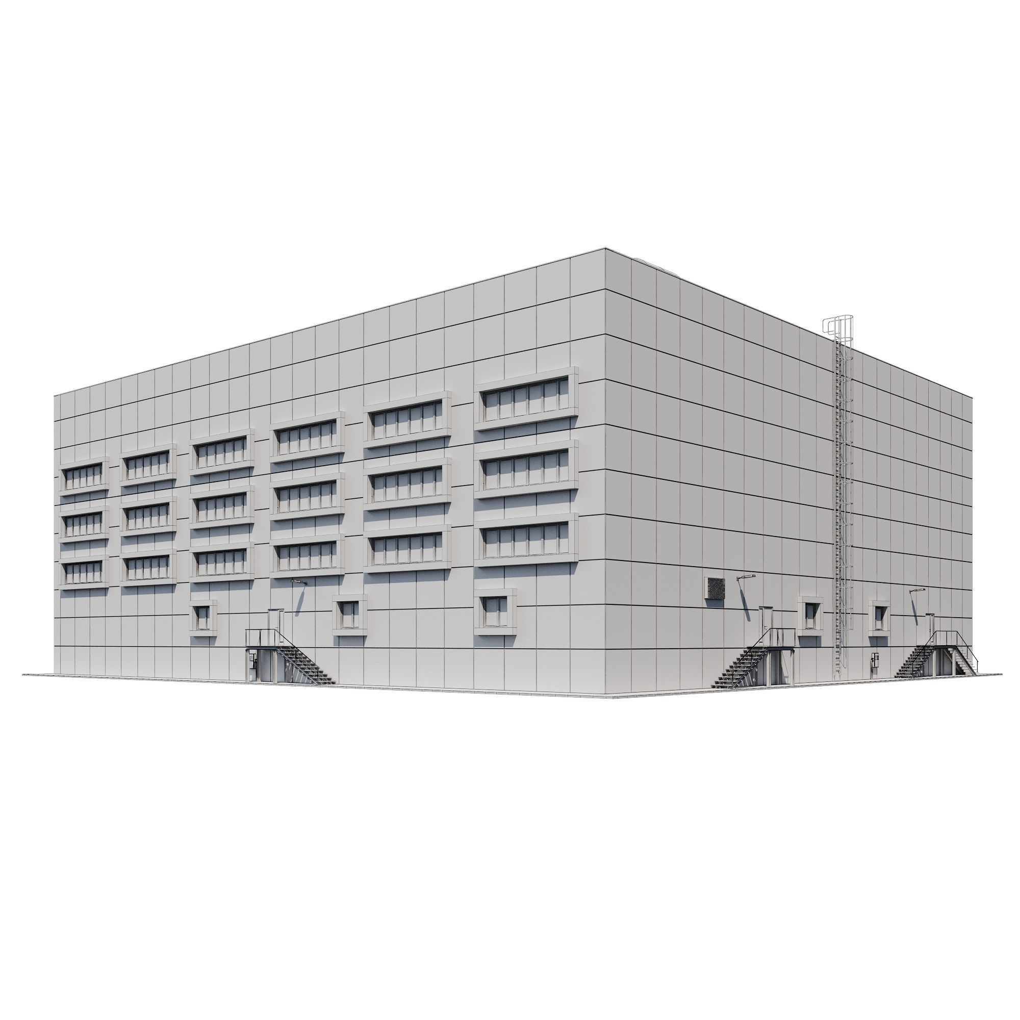 Administration building V2 3D model | CGTrader