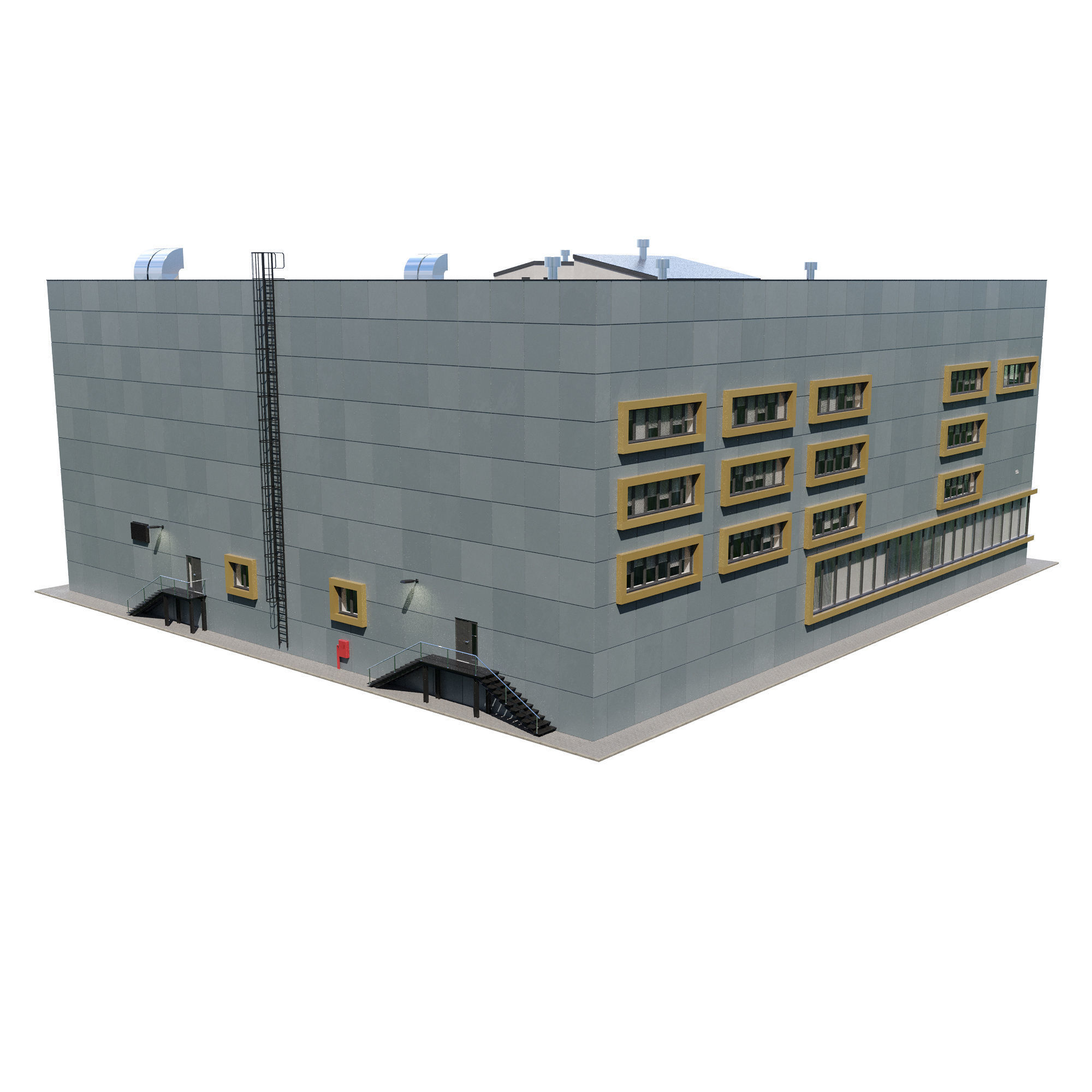 Administration building V2 3D model | CGTrader