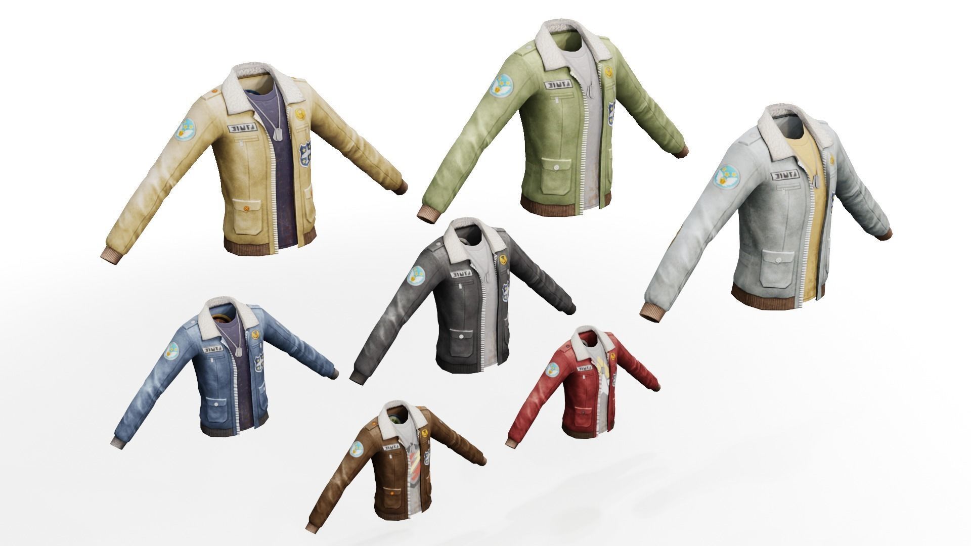 3D model Aviator Jacket 3D Models Collection VR / AR / low-poly | CGTrader